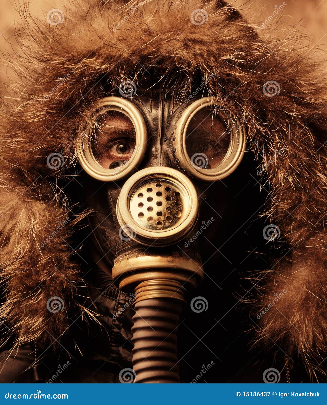 Spooky man in respirator stock image. Image of protective - 15186437