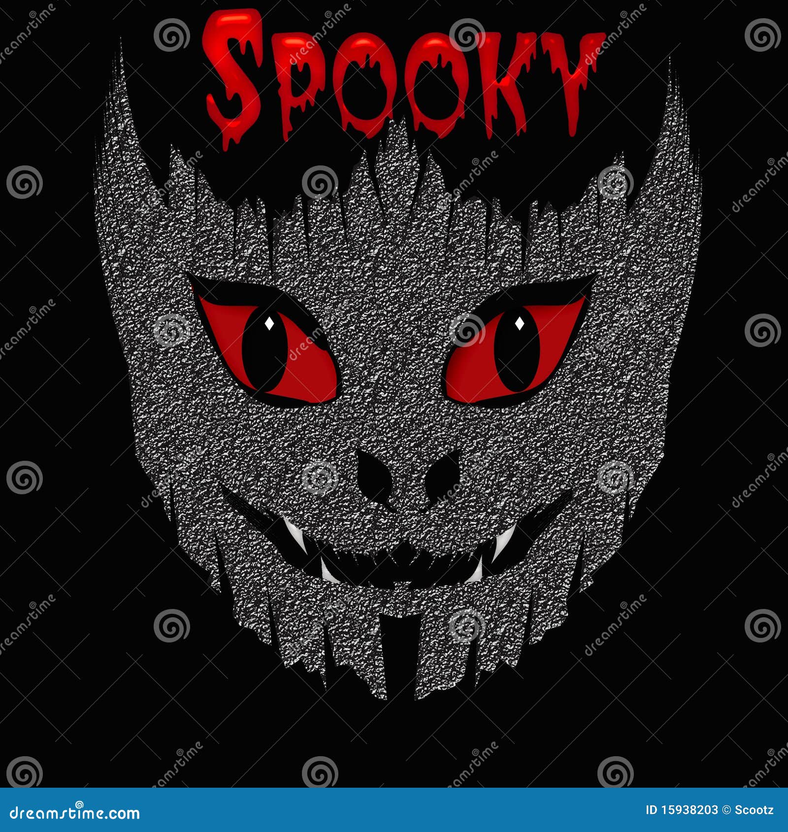 Spooky monster stock illustration. Illustration of background - 15938203