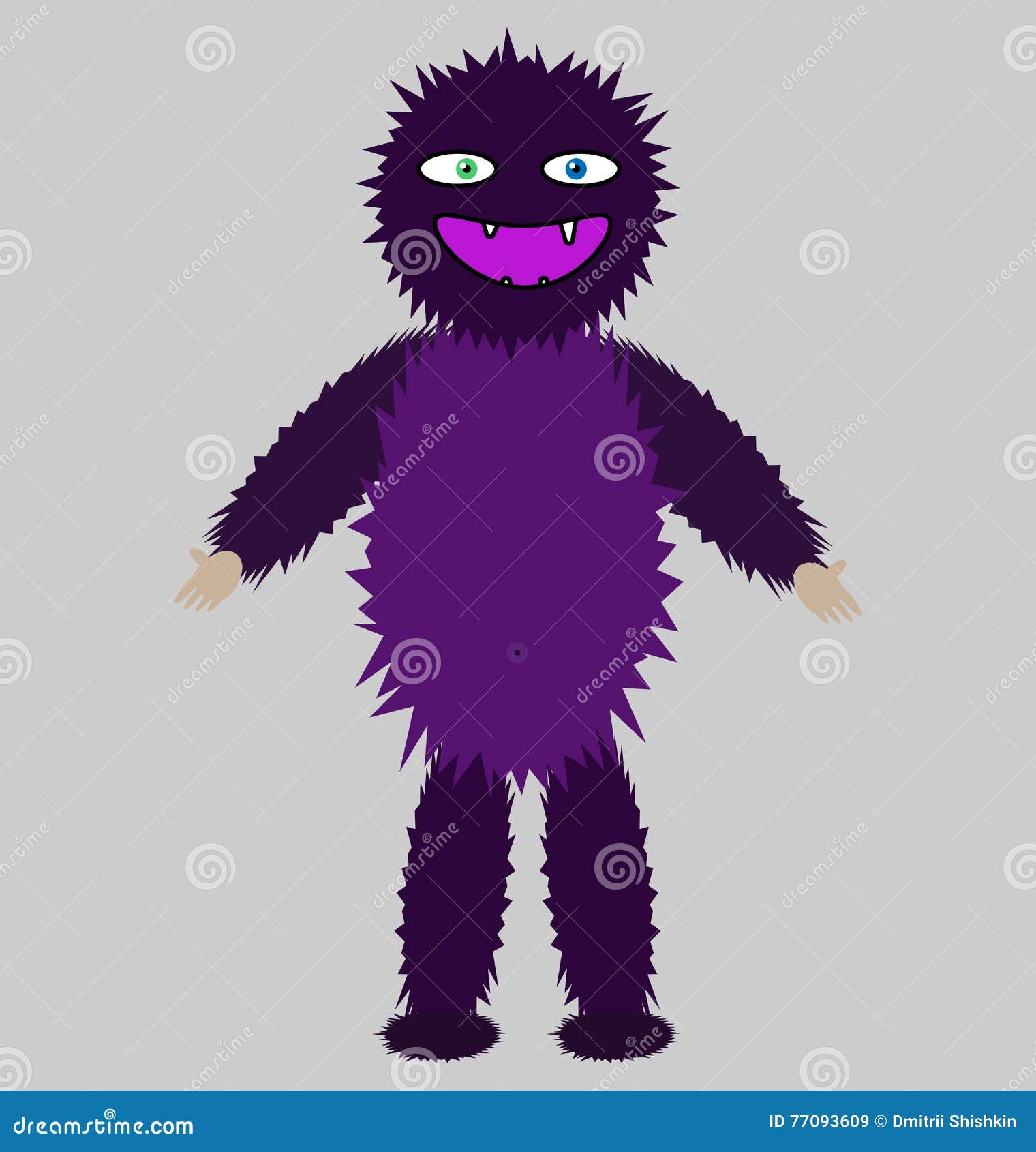 Spooky monster image stock vector. Illustration of spooky - 77093609