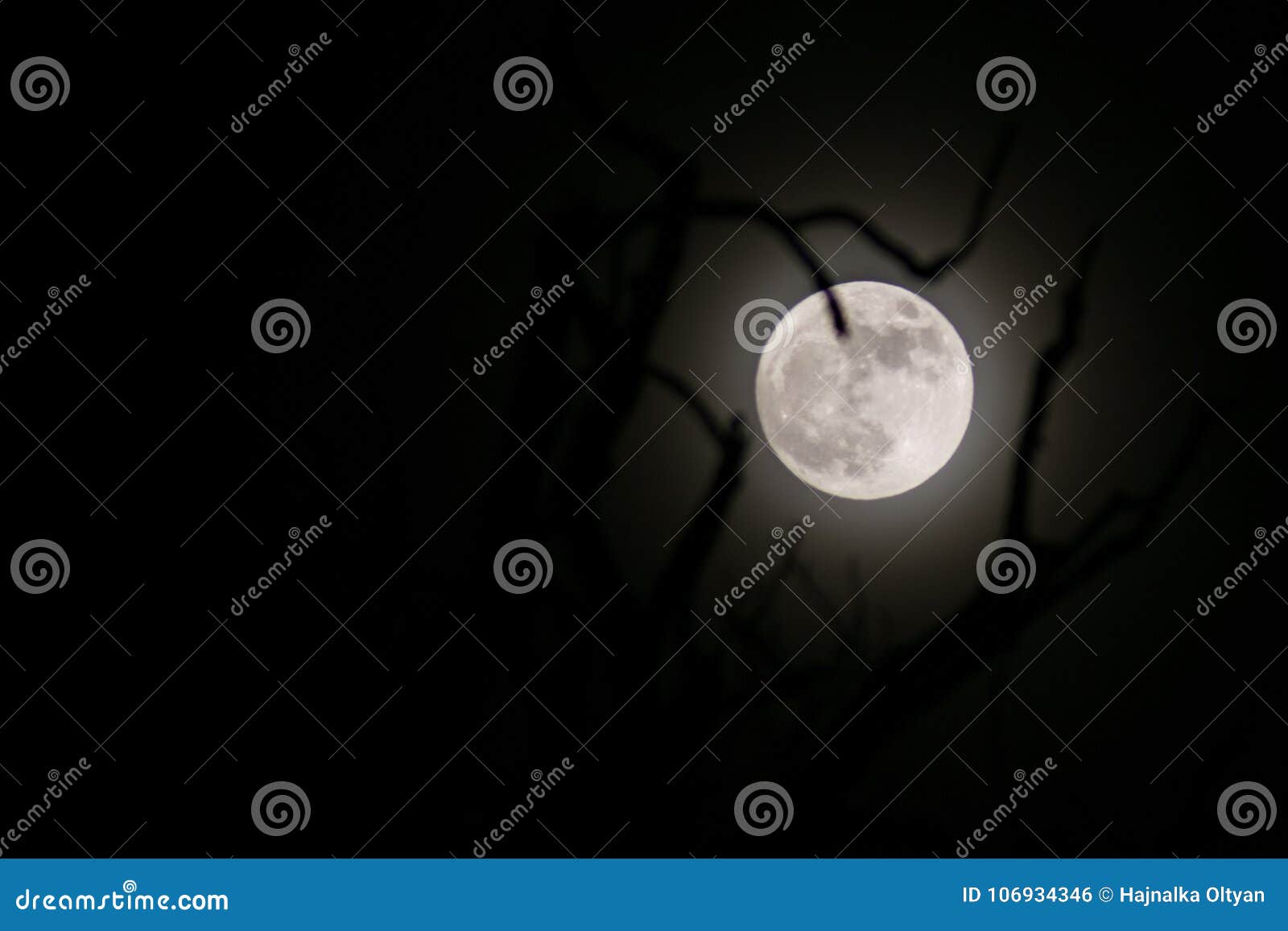 Spooky moon stock photo. Image of moon, newyearsday - 106934346