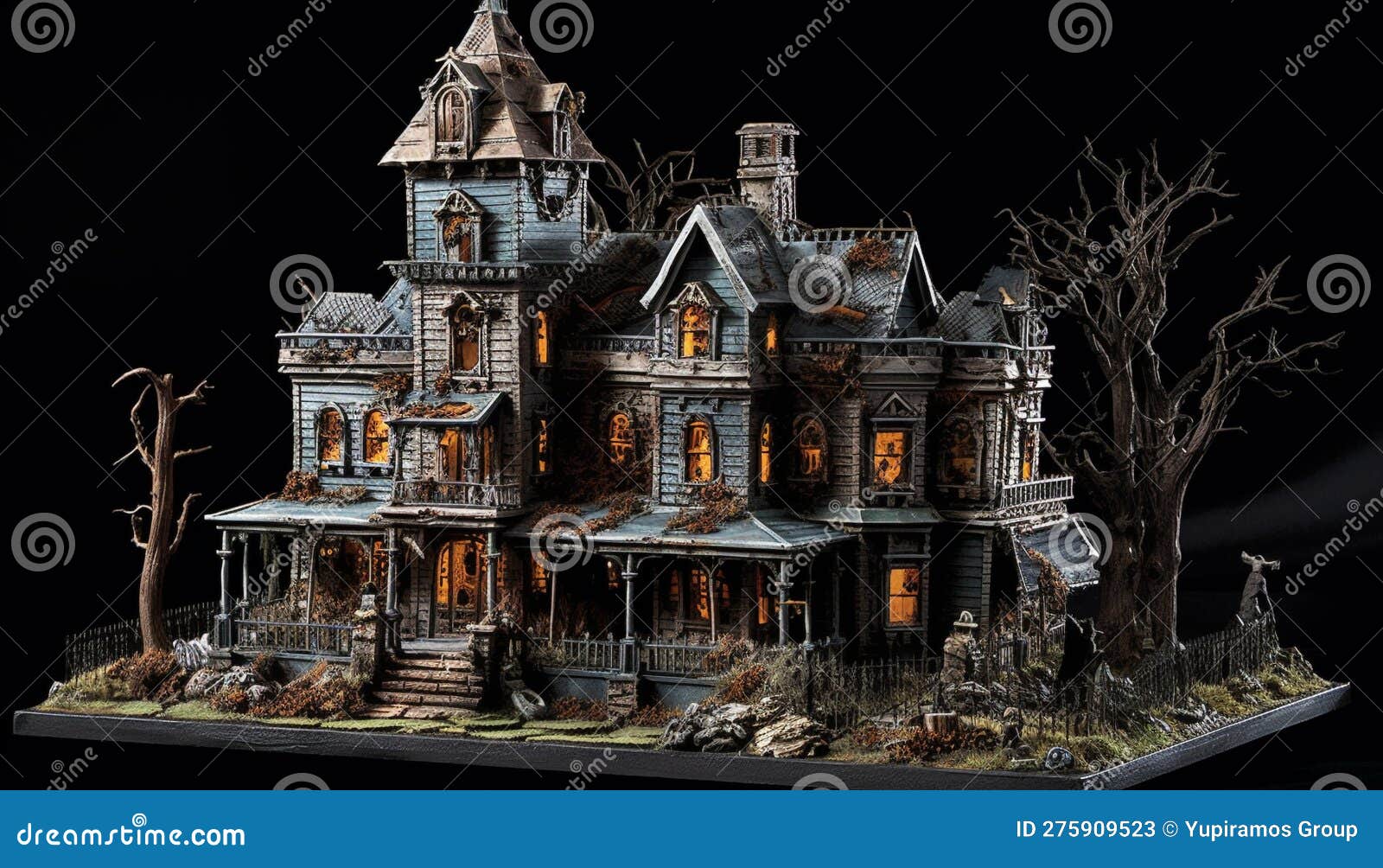 Spooky Old Chapel, Illuminated by Lantern Light Generated by AI Stock ...