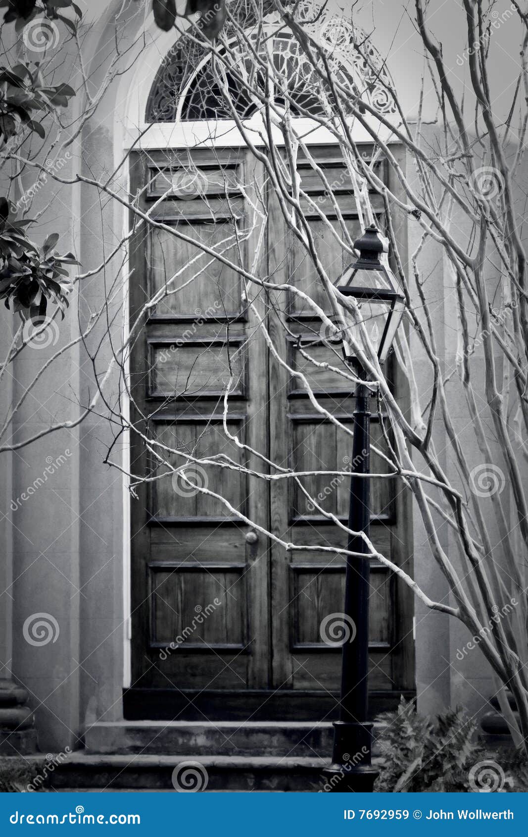 Spooky old doors stock image. Image of scary, moody, post - 7692959