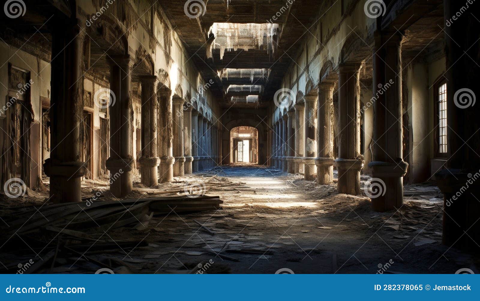 Spooky Old Ruin with Diminishing Perspective, Ancient Architecture and ...