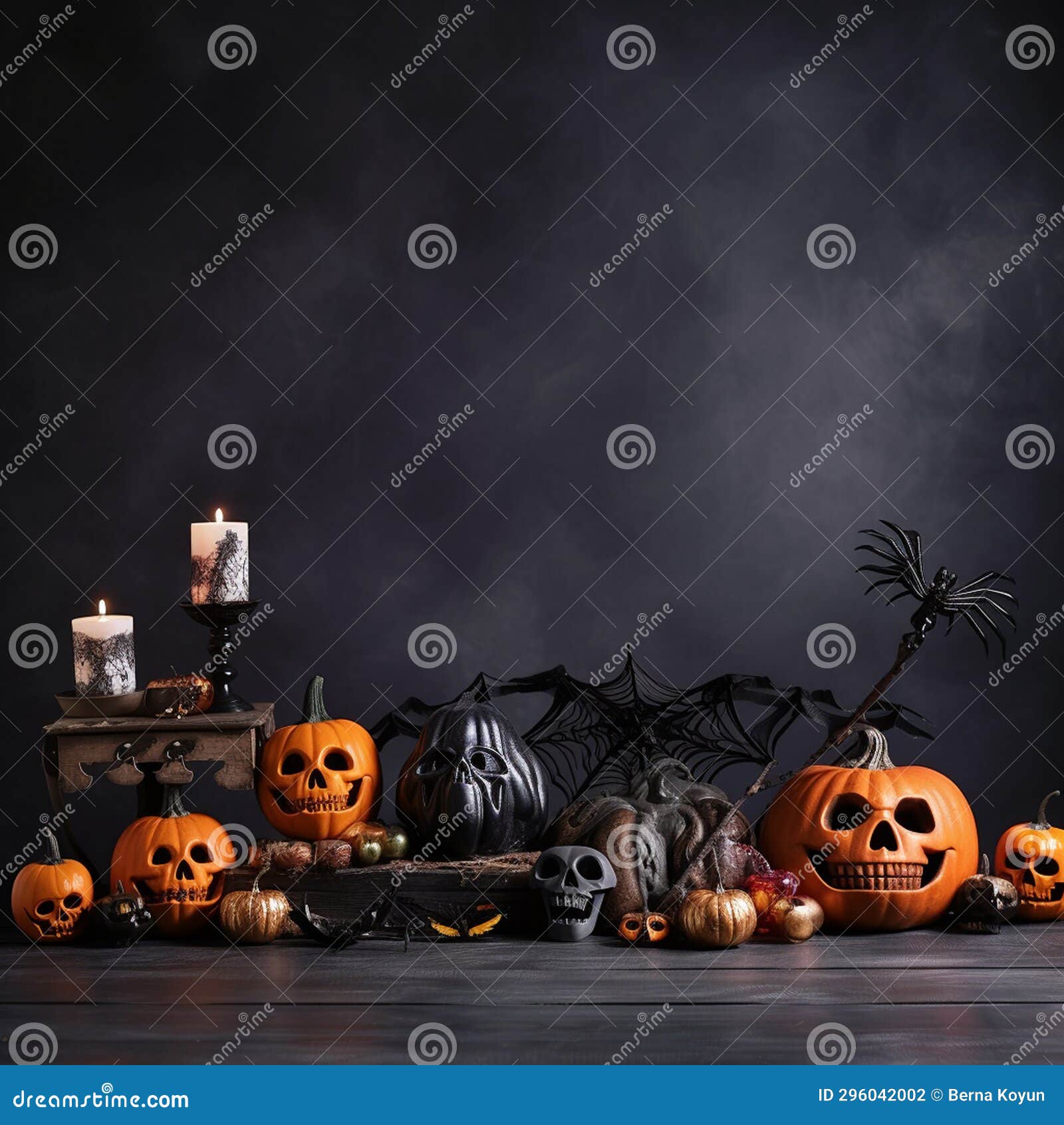 Spooky Pumpkin Patch Background Illustration Stock Illustration ...