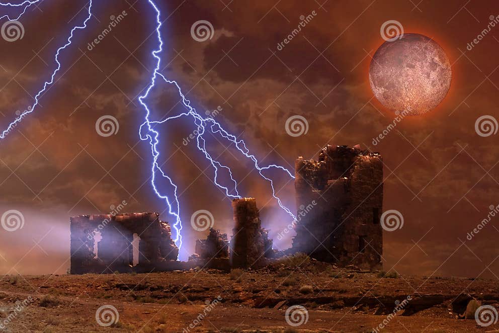 Spooky ruins stock image. Image of haunted, history, background - 6733883