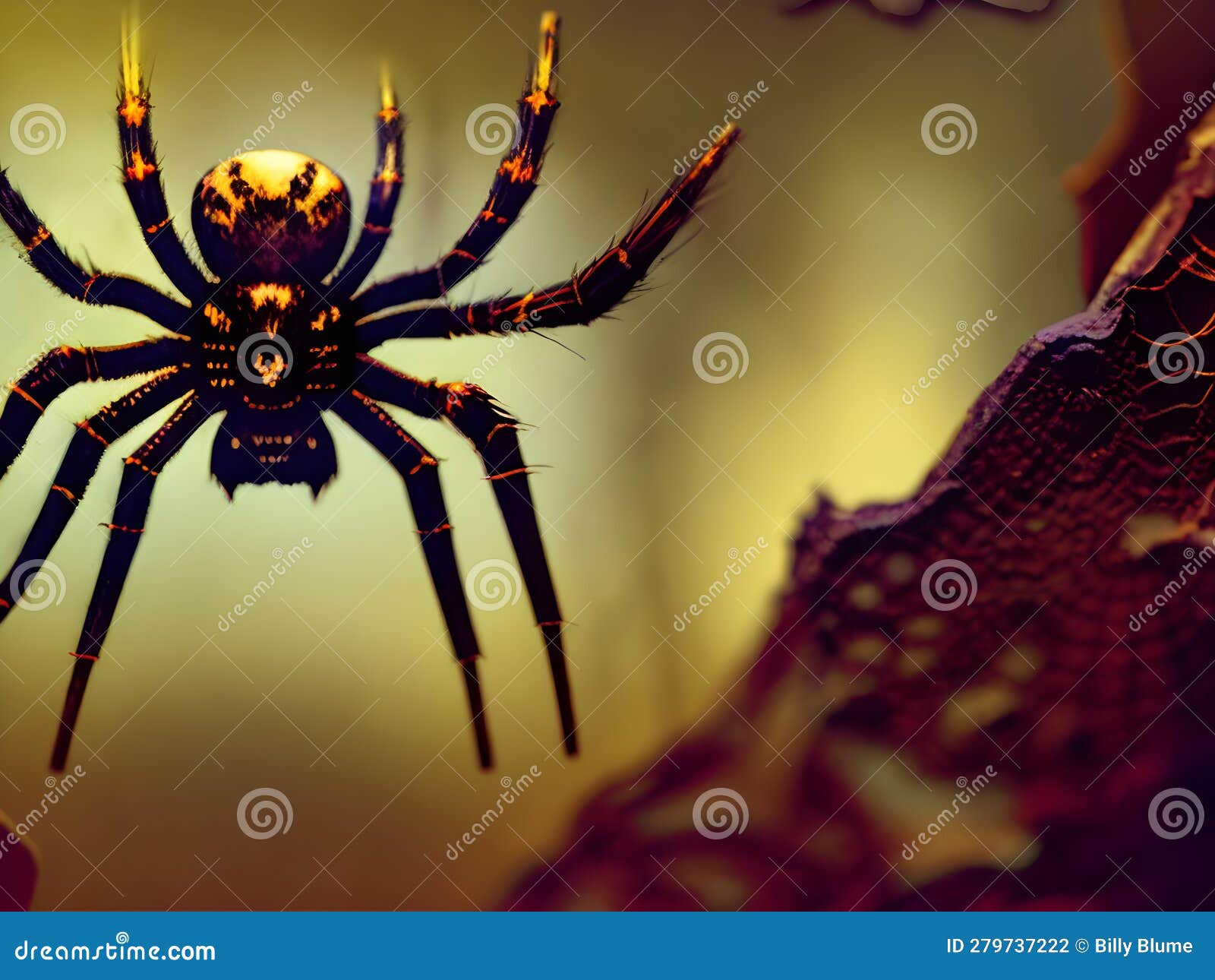 Spooky Scary Abstract Spider Background Seq 12 of 26 Stock Illustration ...