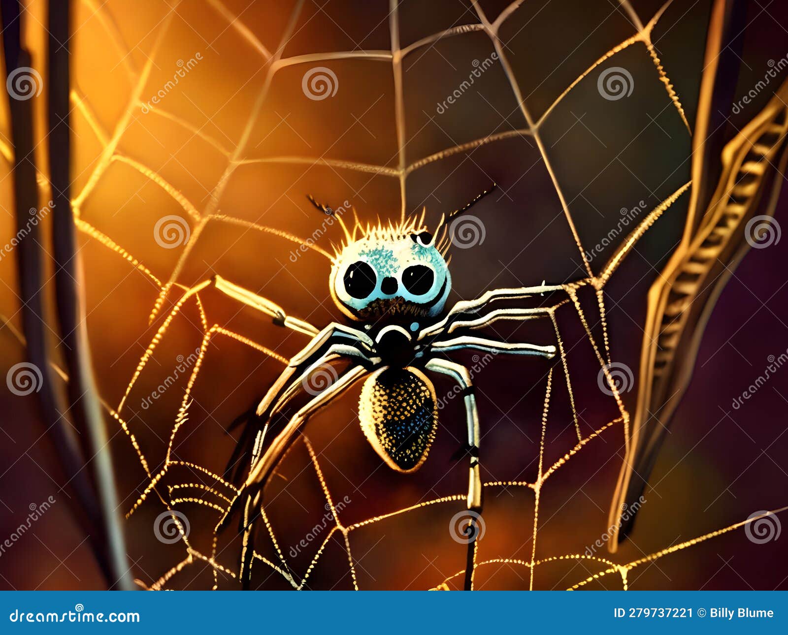 Spooky Scary Abstract Spider Background Seq 11 of 26 Stock Illustration - Illustration of ...