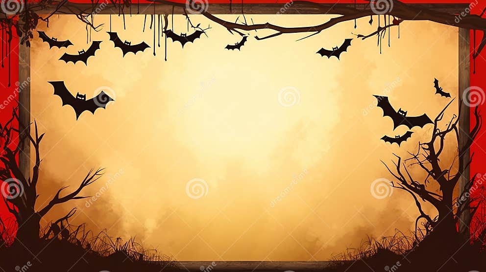 Spooky Shadows - a Halloween Empty Themed Frame and Board for Text with ...