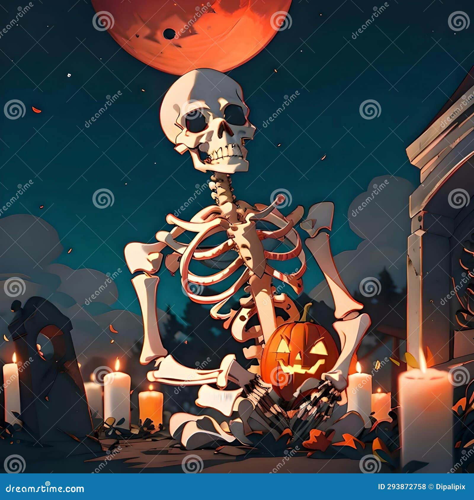 Spooky Skeleton stock photo. Image of scary, icon, sign - 293872758