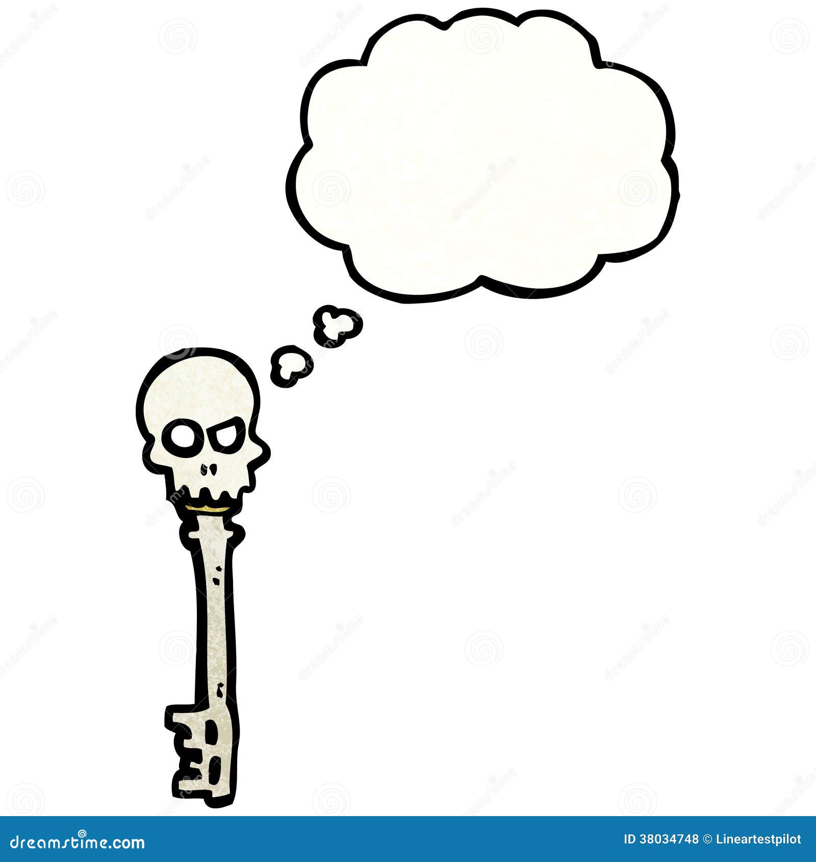 Spooky Skeleton Key Cartoon Stock Vector - Illustration of texture ...