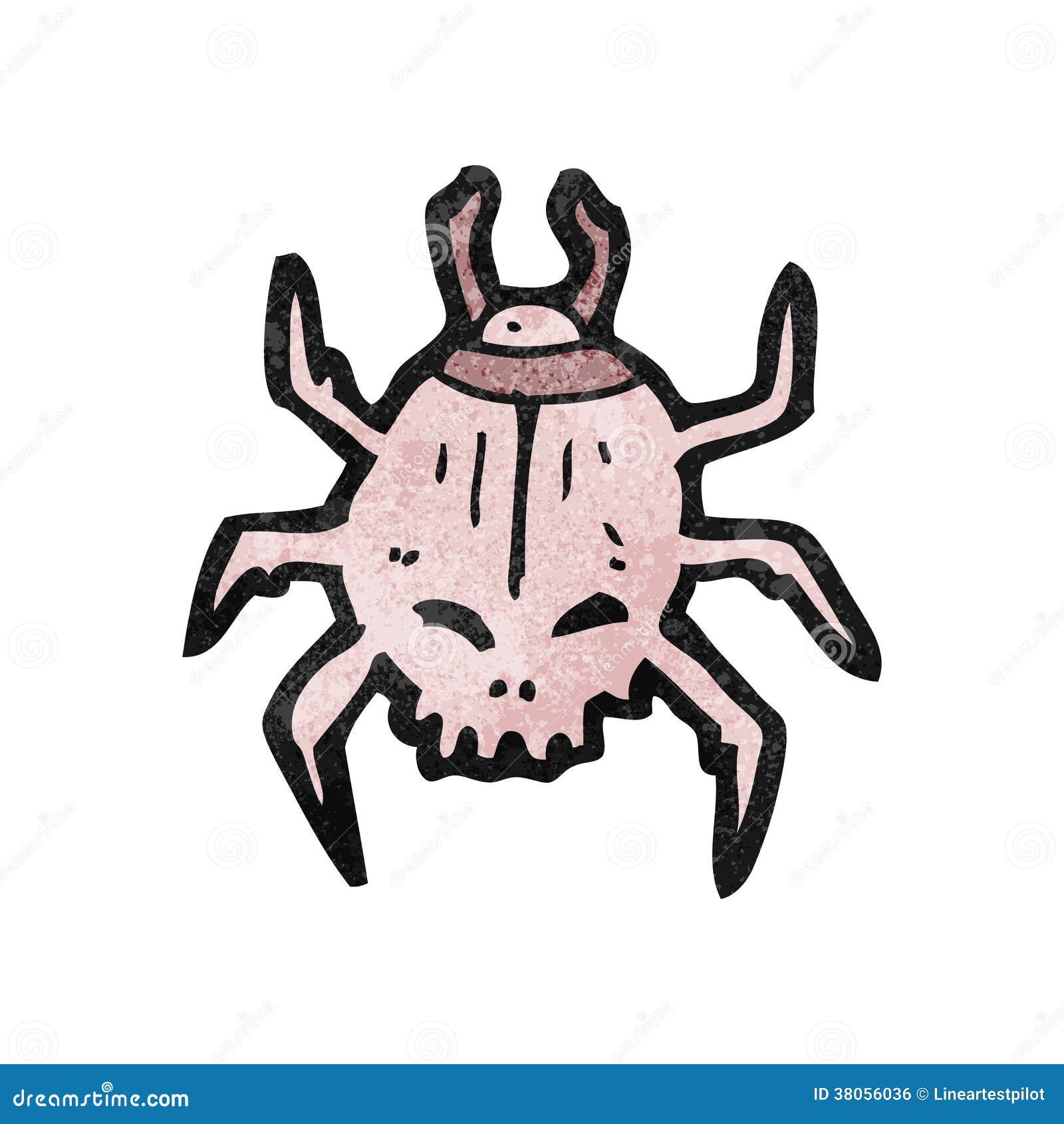 Spooky Skull Beetle Cartoon Stock Vector - Illustration of texture ...