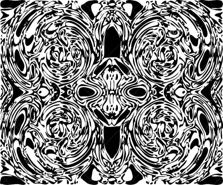 Spooky Skull Face between Vortex Vector Stock Vector - Illustration of ...