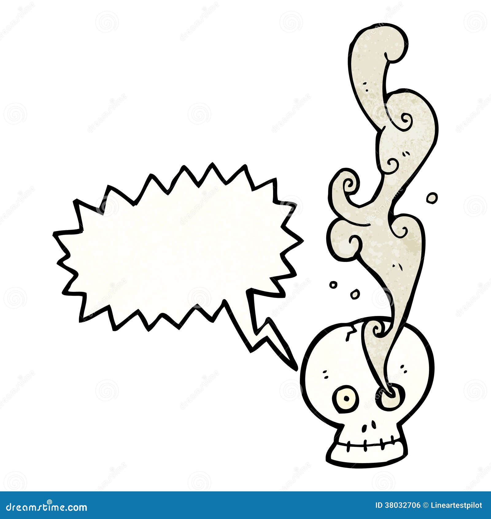 Spooky Smoking Skull Cartoon Stock Vector - Illustration of cartoon ...