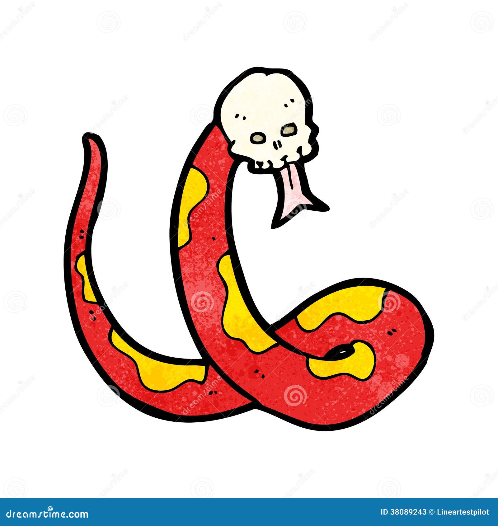 Spooky Snake and Skull Cartoon Stock Vector - Illustration of cartoon ...
