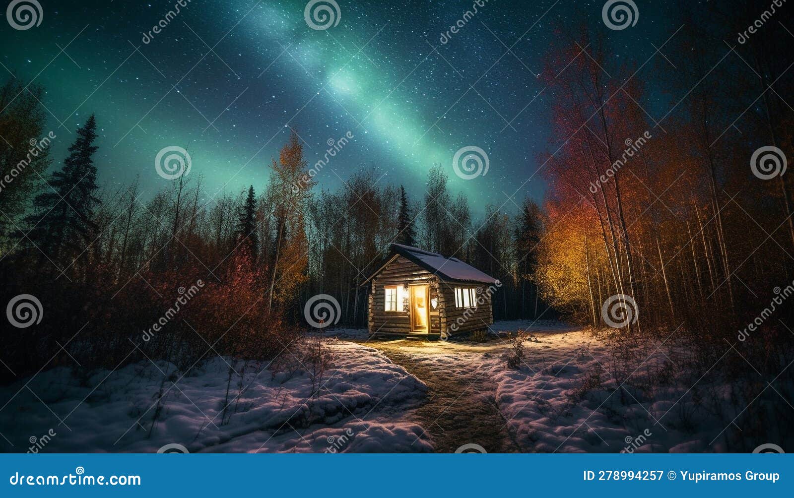 Spooky Star Trail Illuminates Abandoned Winter Hut in Tranquil Forest ...