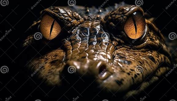 Spooky Toad Staring with Toxic Piercing Eyes Generated by AI Stock ...