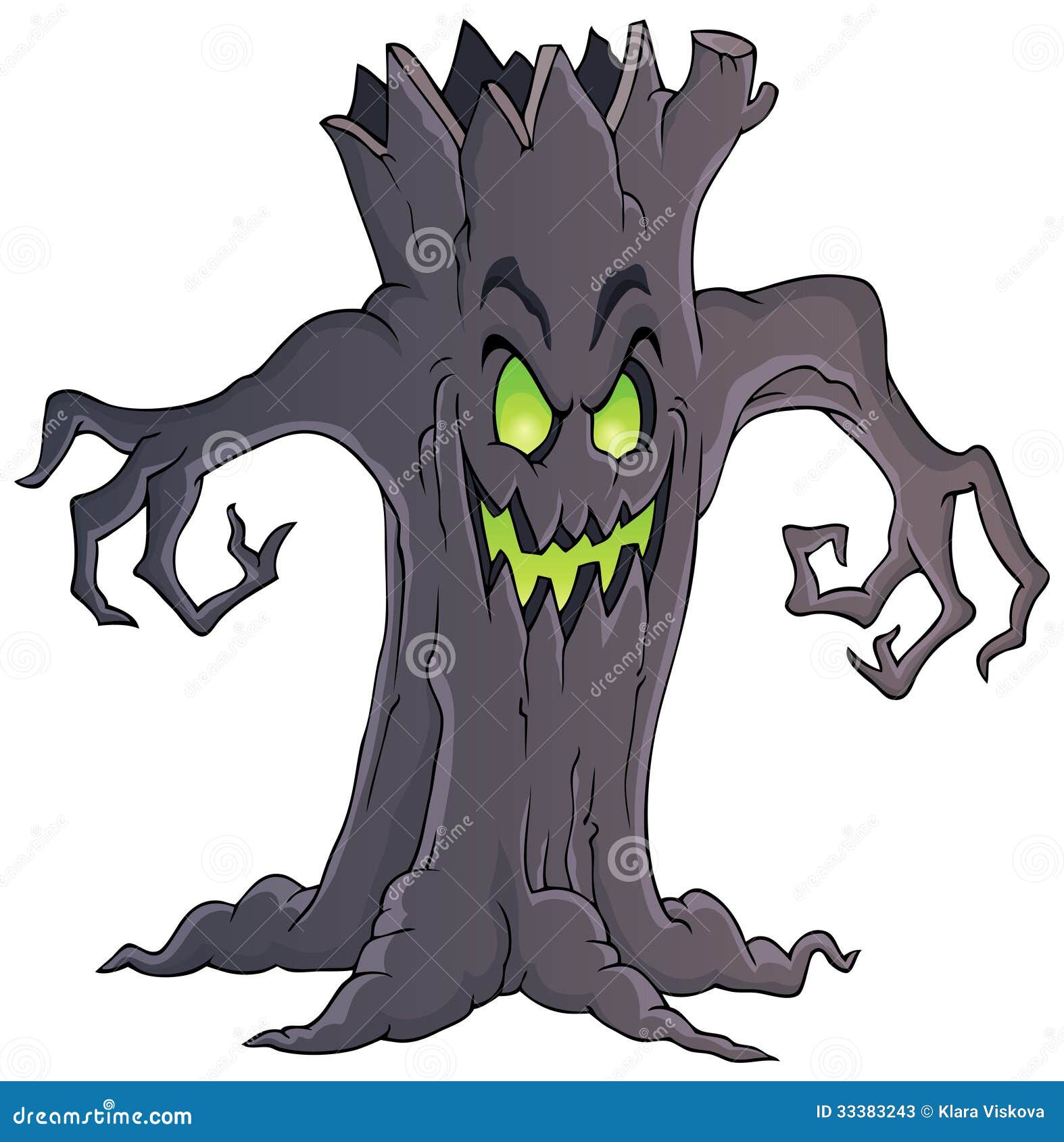Creepy Tree Cartoon