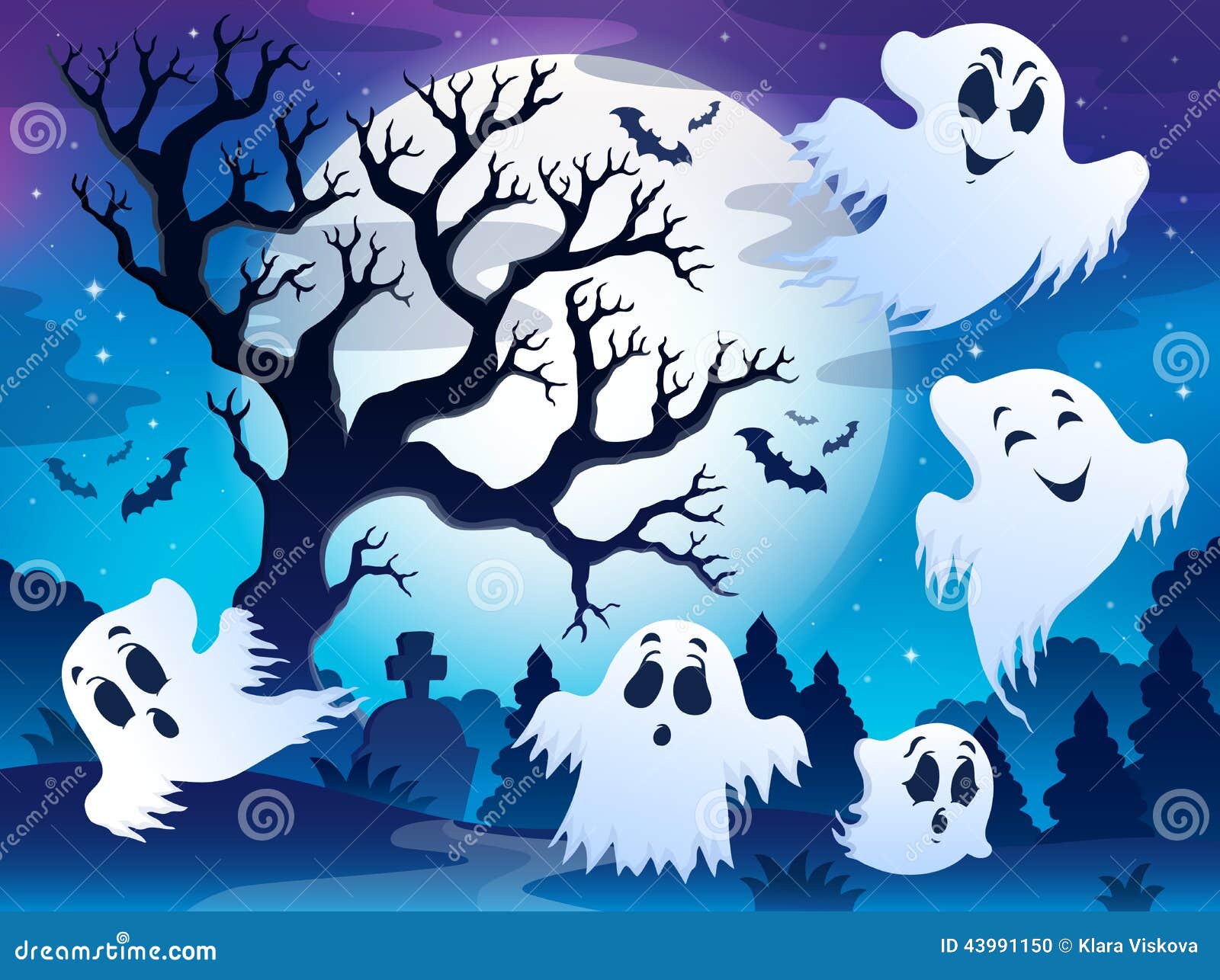 Spooky tree theme image 5 stock vector. Illustration of season - 43991150