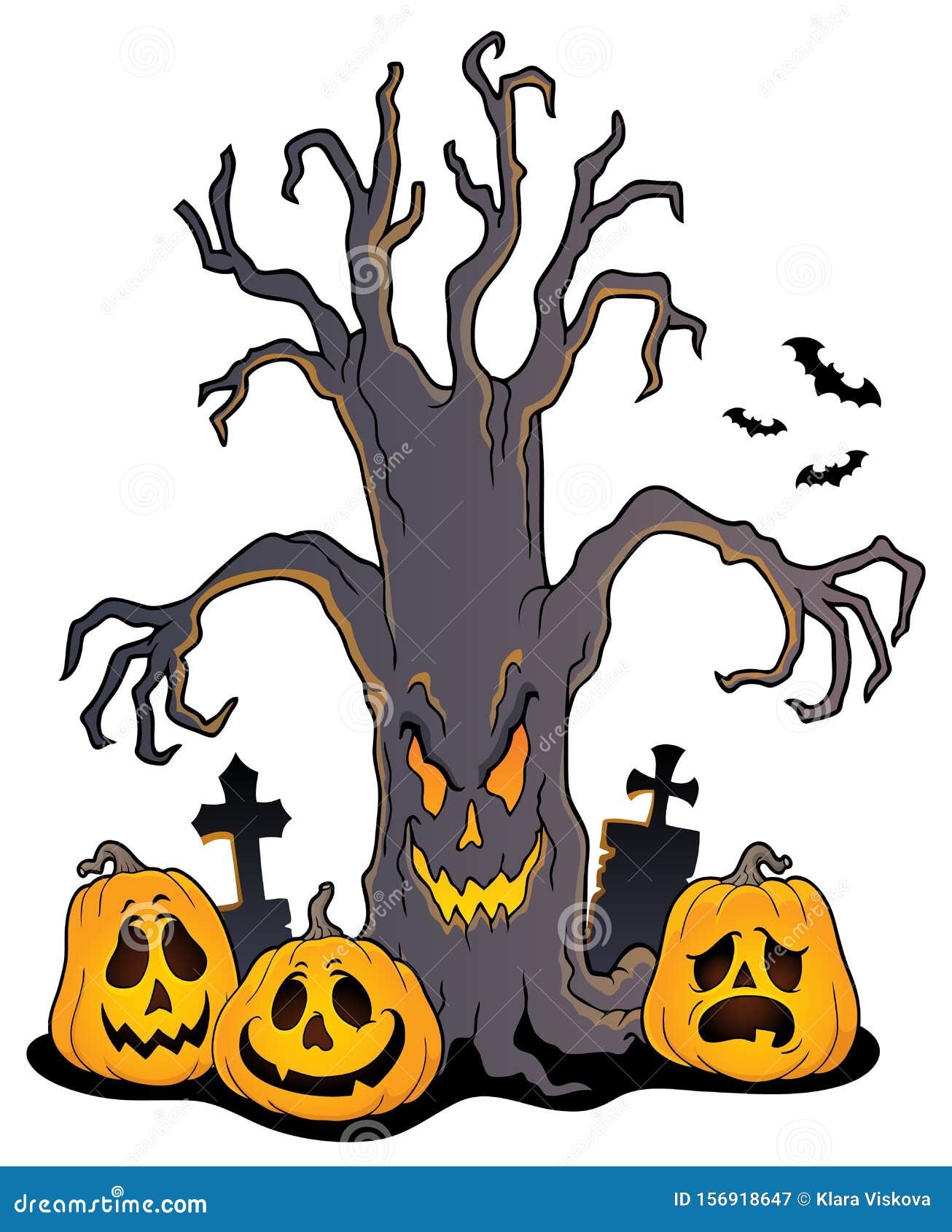 Spooky tree topic image 5 stock vector. Illustration of eps10 - 156918647