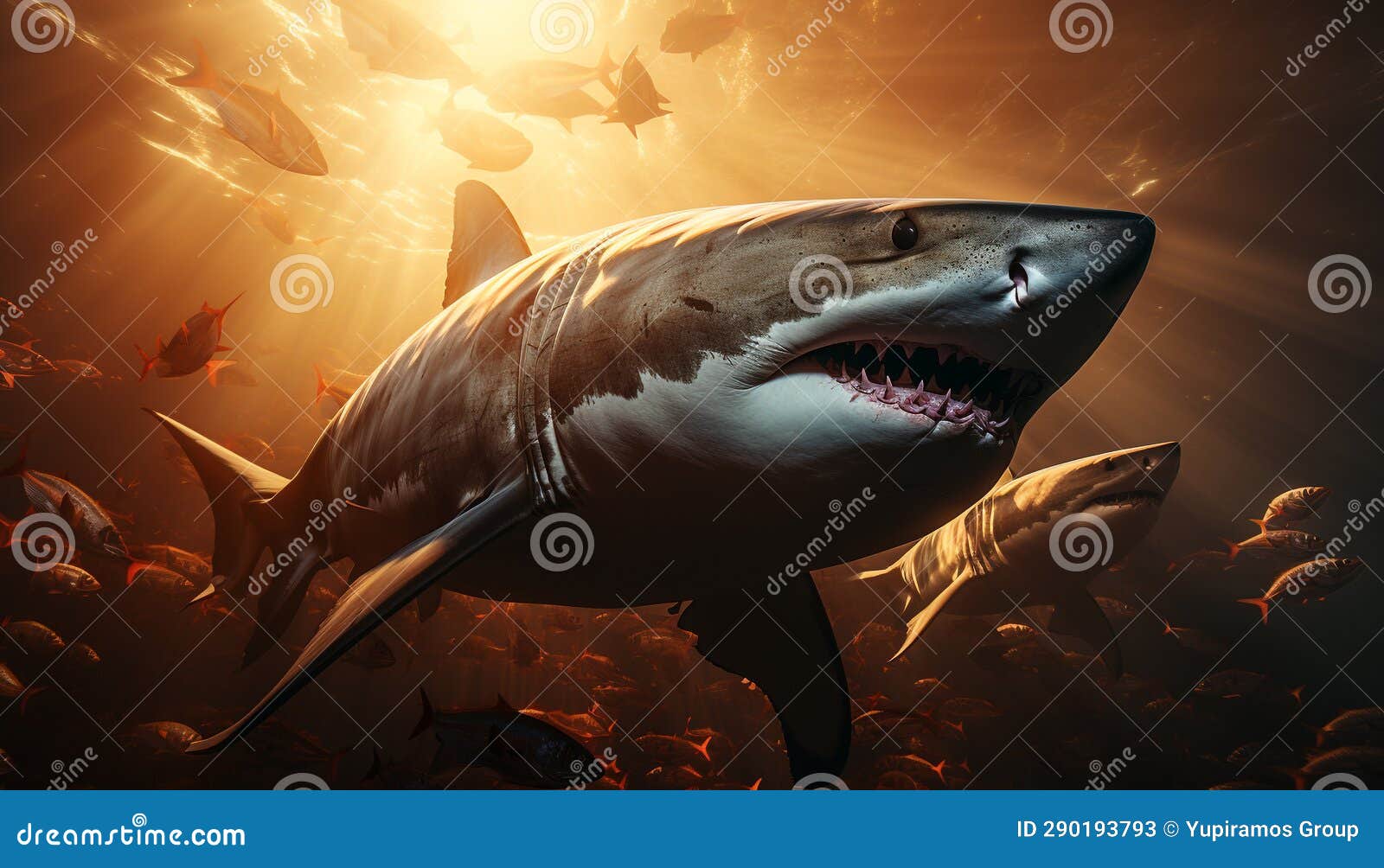 Spooky Underwater Horror Large Sharp Teeth, Evil Aquatic Creatures ...