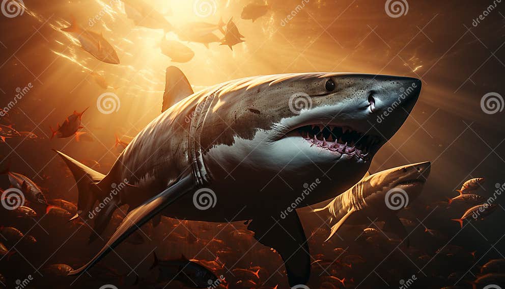 Spooky Underwater Horror Large Sharp Teeth, Evil Aquatic Creatures ...