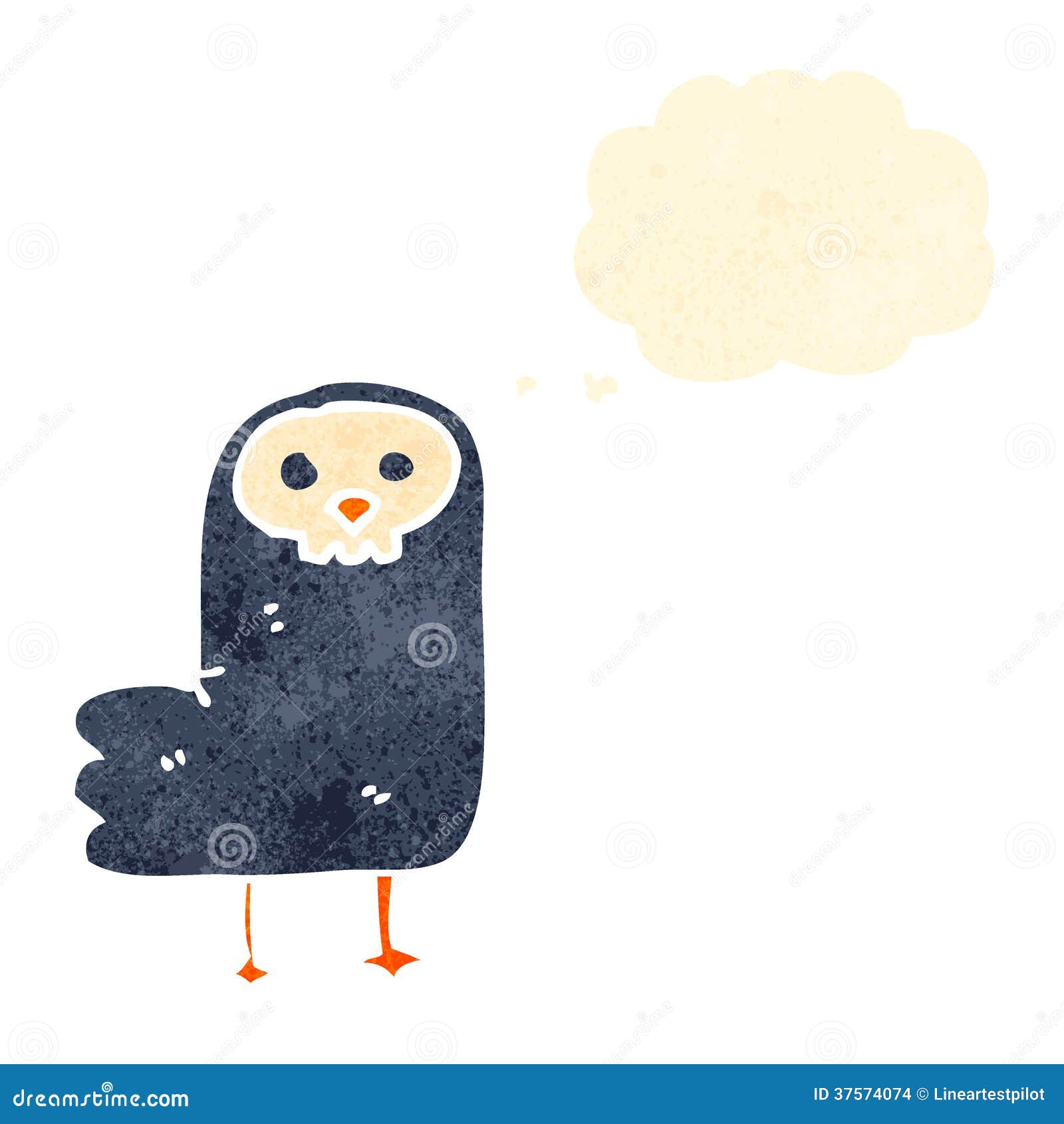 Spooky zombie bird cartoon stock vector. Illustration of idea - 37574074