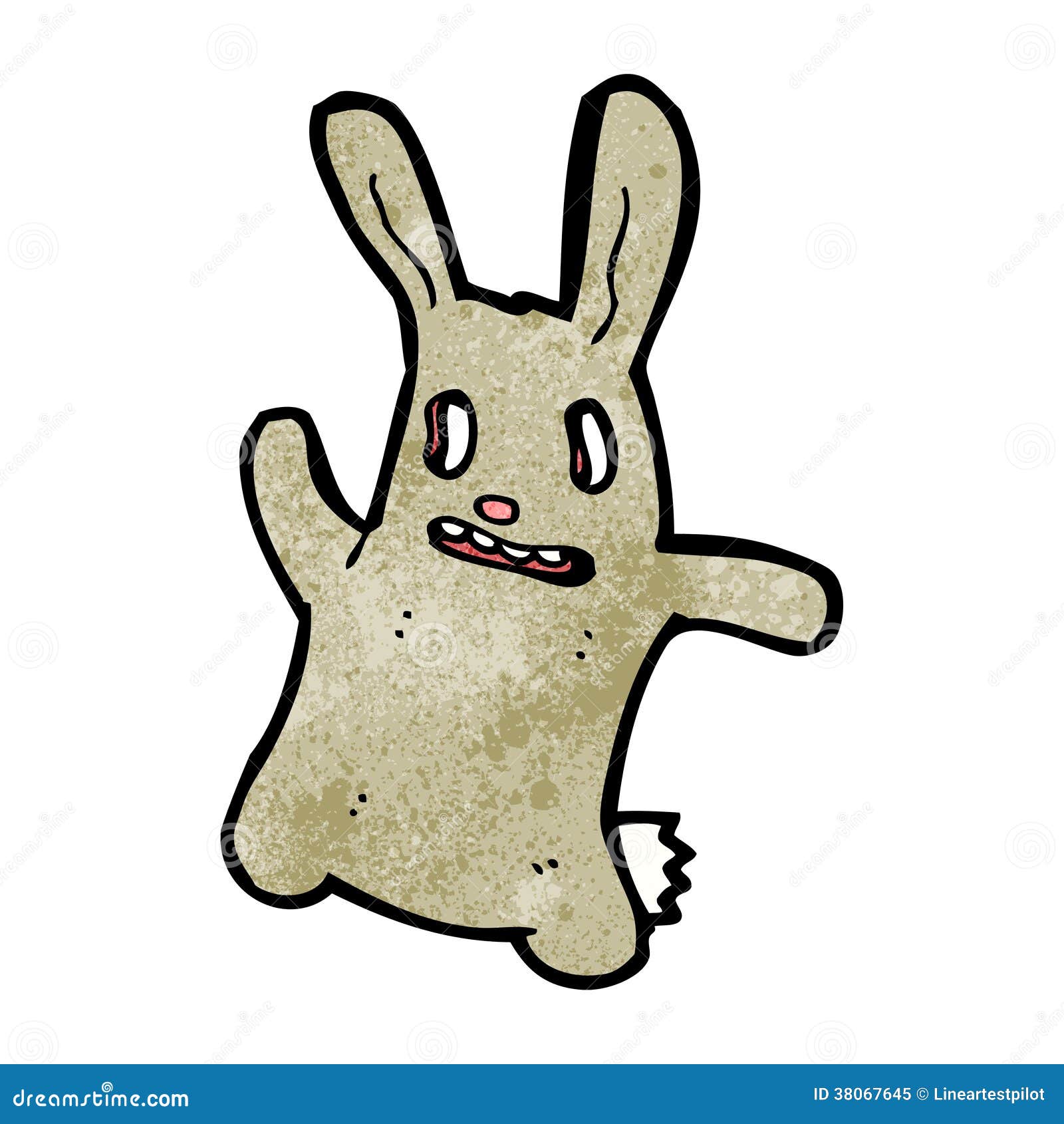 Spooky Zombie Bunny Cartoon Stock Vector - Illustration of hand ...