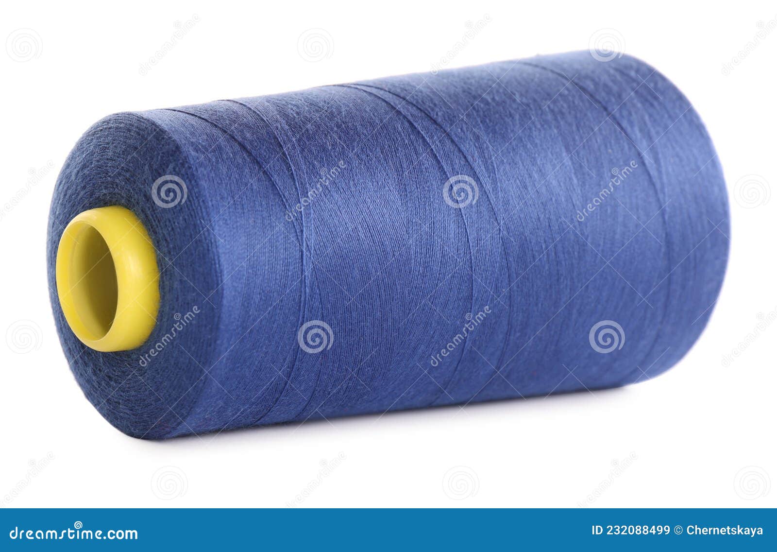 Spool of Blue Sewing Thread Isolated on White Stock Image - Image of ...