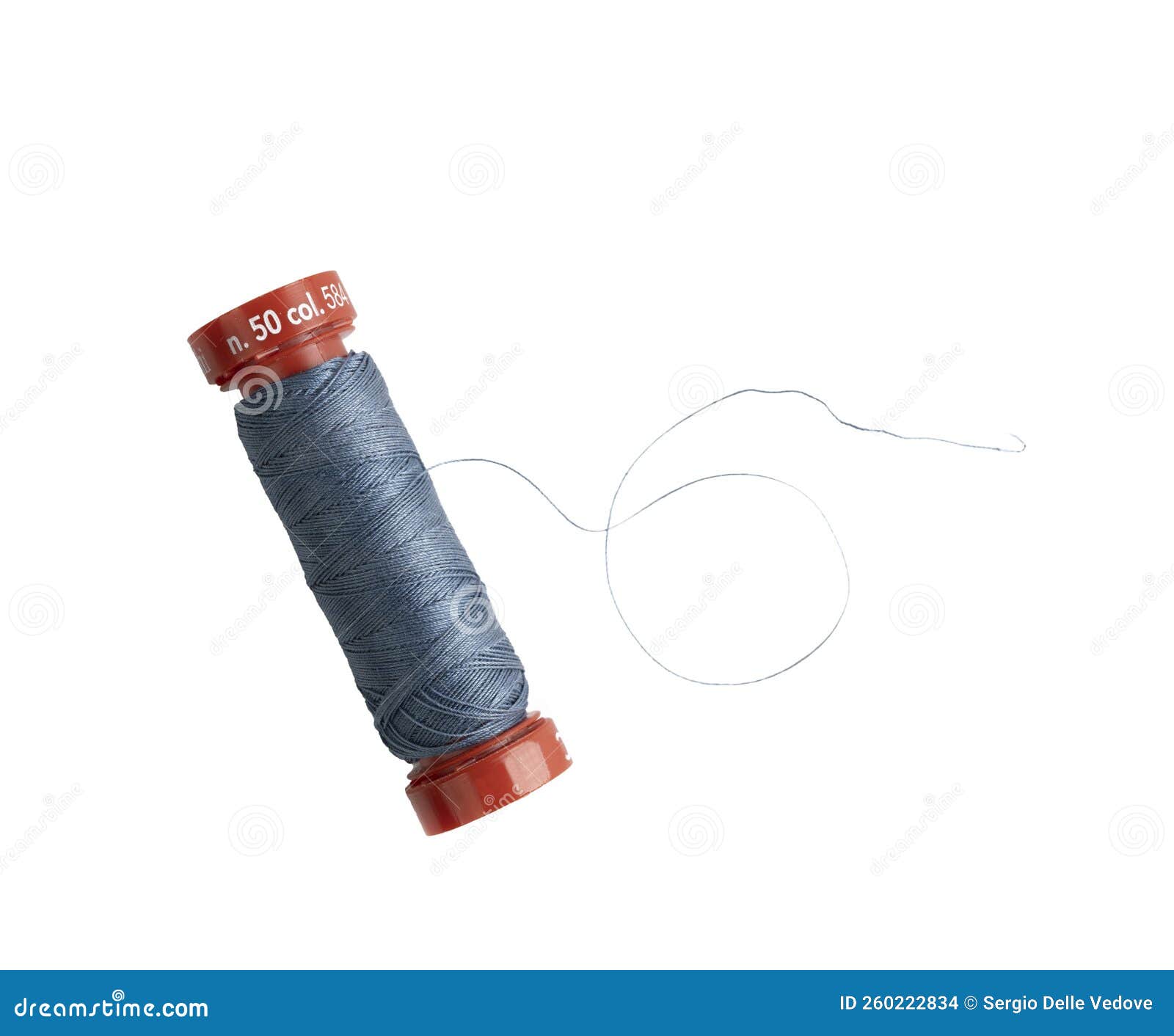 A Spool of Blue Sewing Thread Stock Photo - Image of blue, background ...
