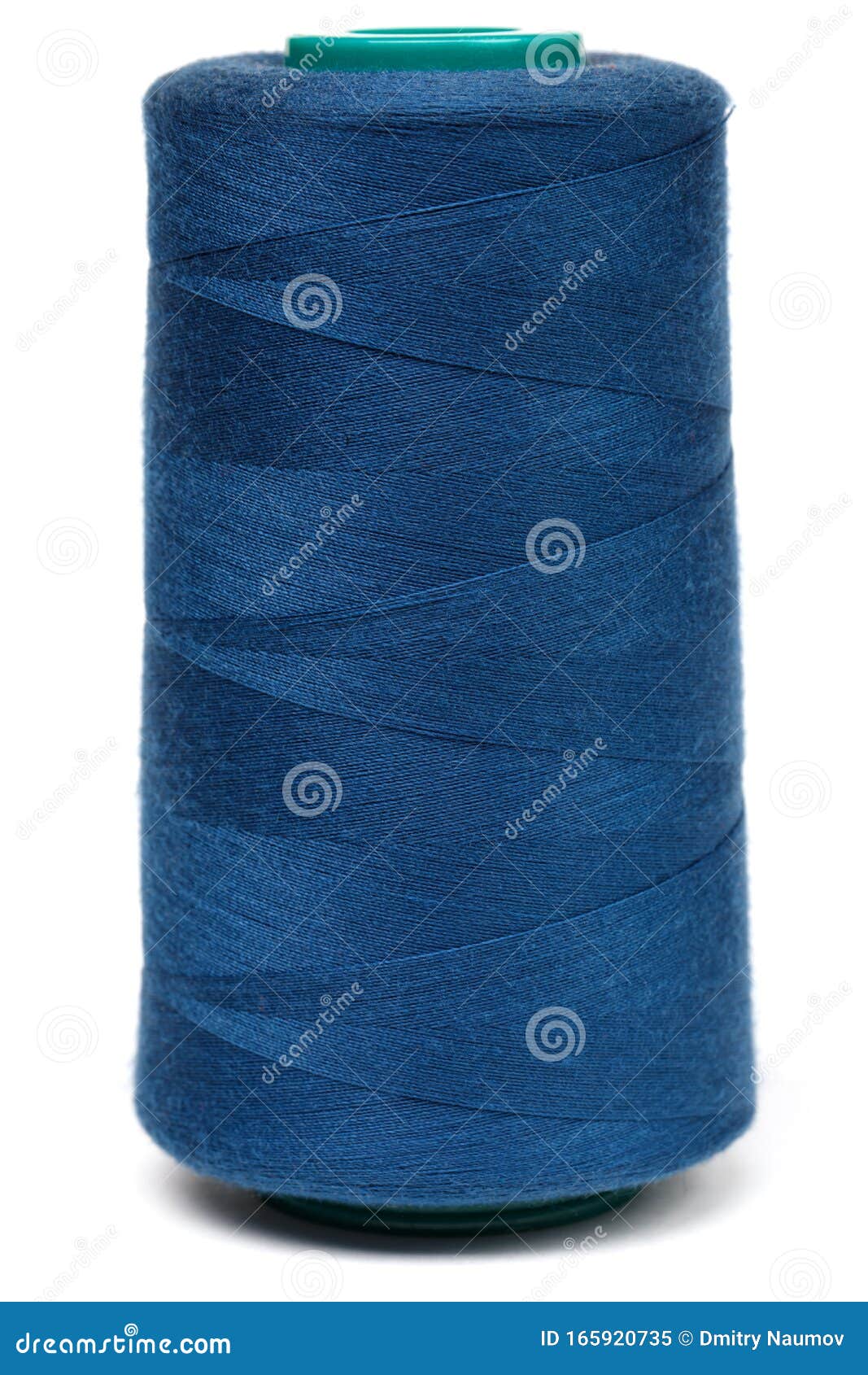 Spool of Blue Sewing Threads Isolated on White Background Stock Image ...