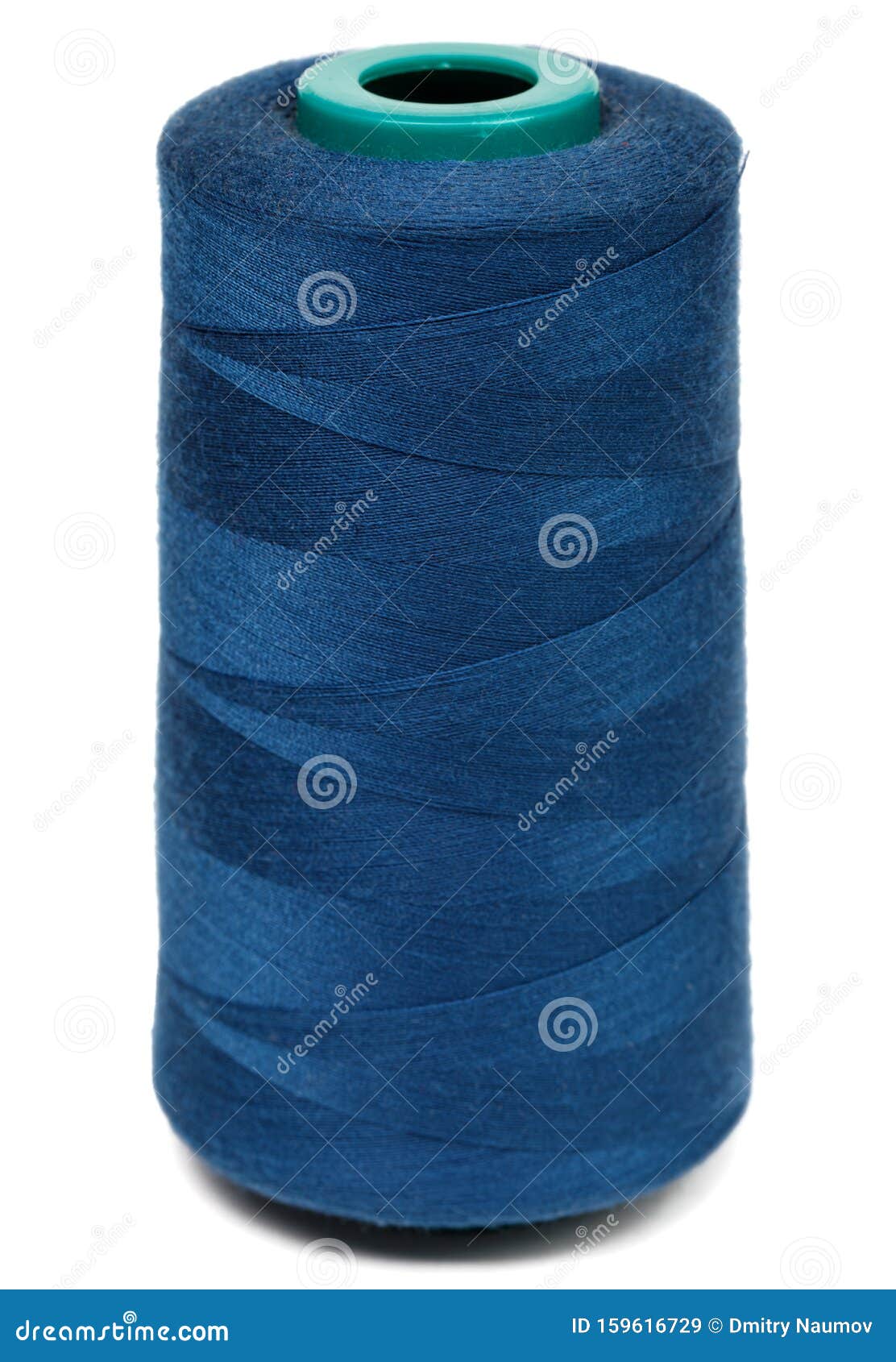 Spool of Blue Sewing Threads Isolated on White Background Stock Image ...