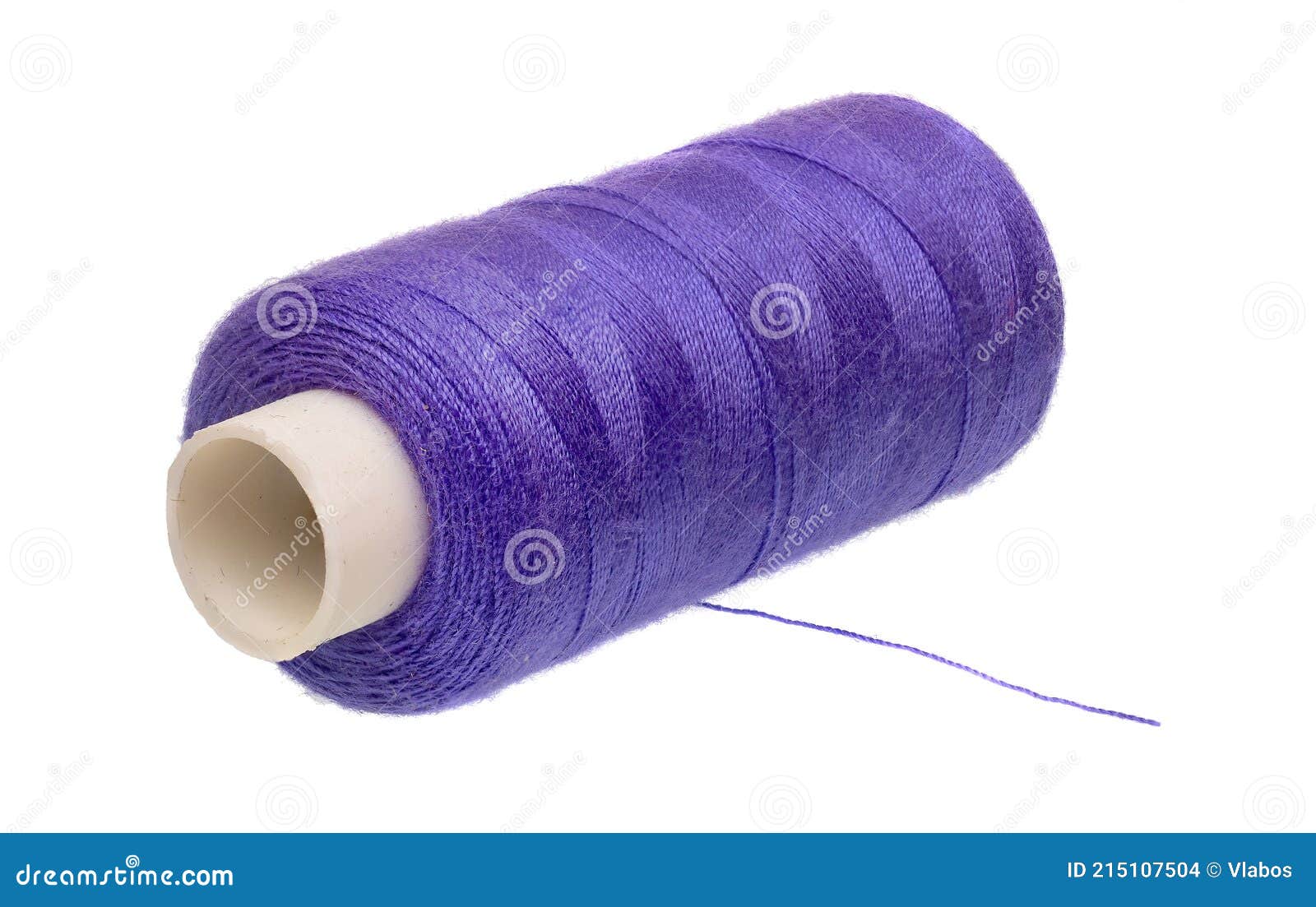 Spool of Blue Thread Isolated on White Background Stock Photo - Image ...