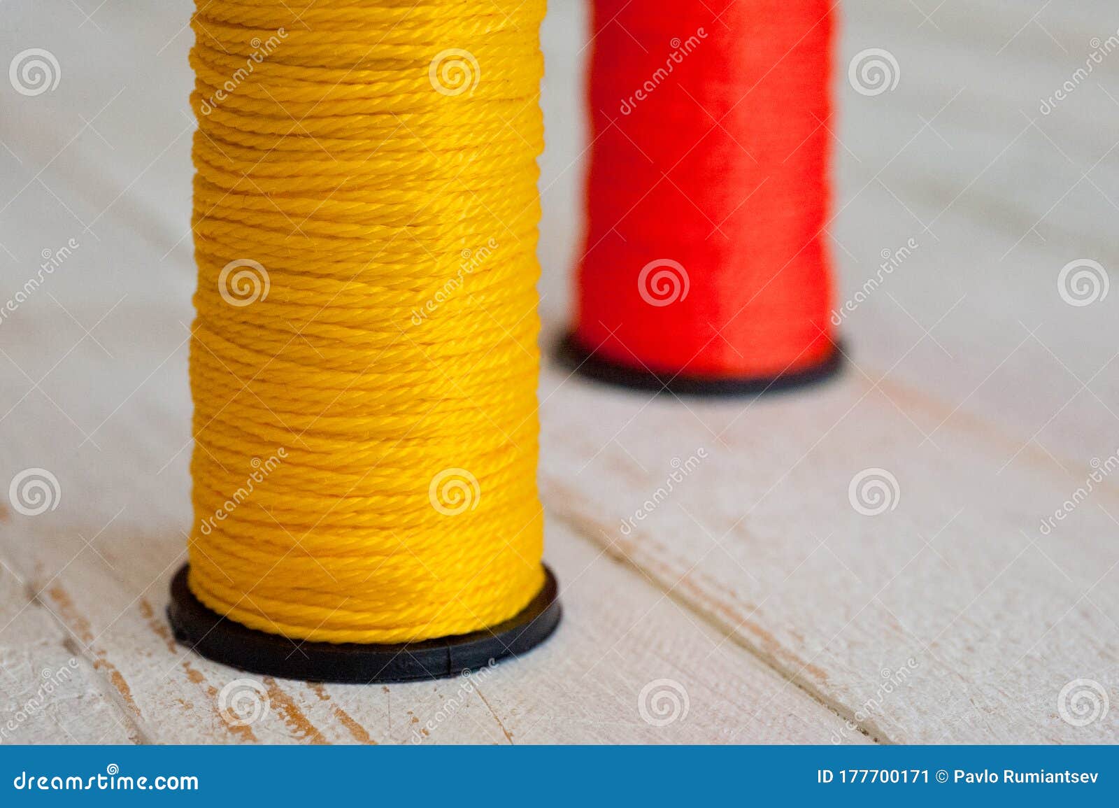 Spool of Colored Thread. Background for Needlework, Embroidery Stock ...