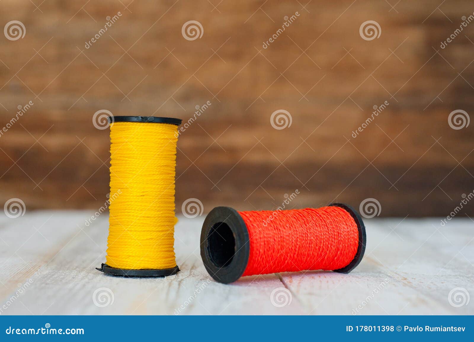 Spool of Colored Thread. Background for Needlework, Embroidery Stock ...