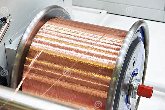 Spool of Copper Wire on Braiding Machine Stock Image - Image of braided ...