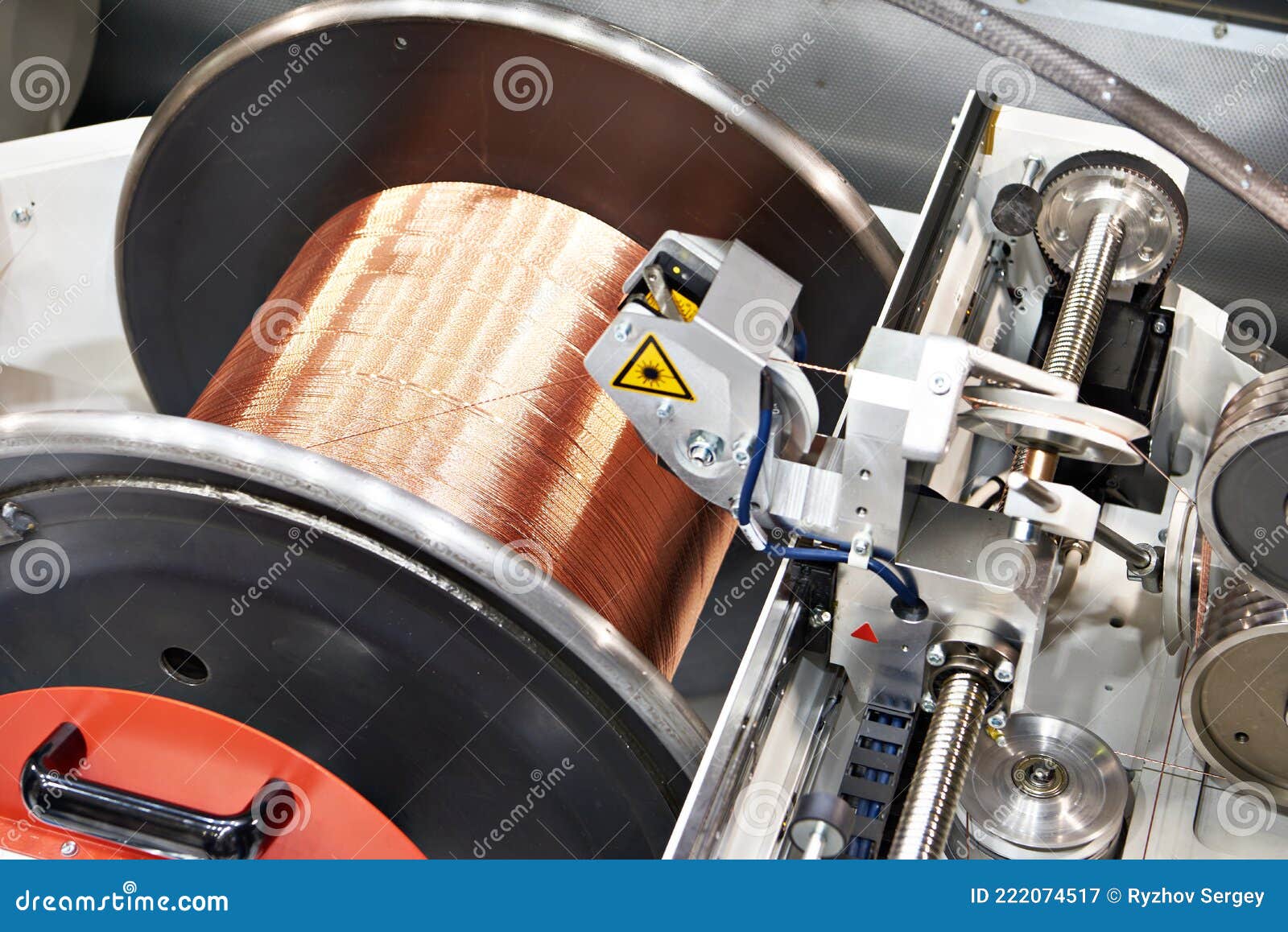 Spool Copper Wire on Double Twist Bunching Machine Stock Image - Image ...