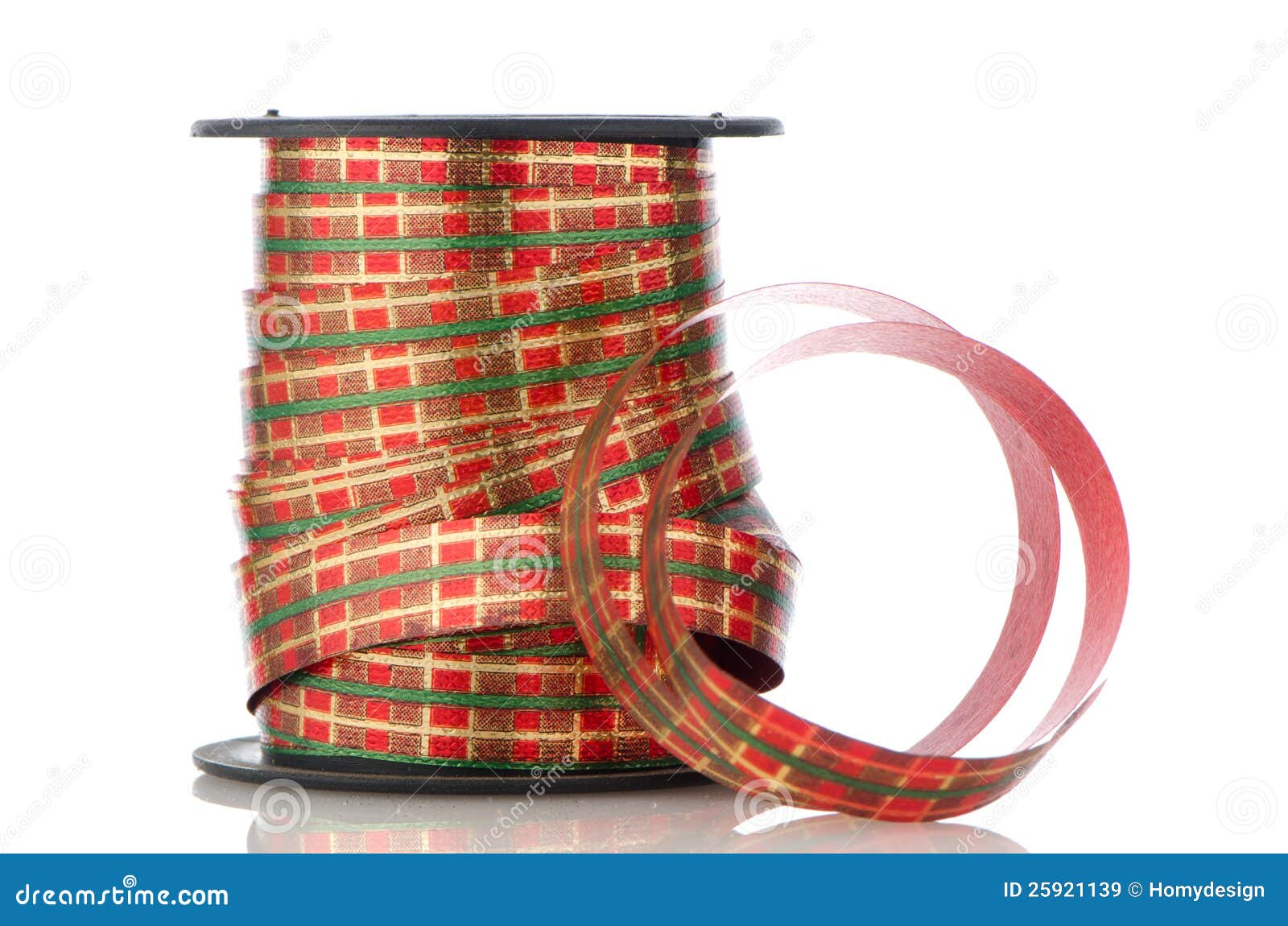 Spool with Decorative Red Ribbon Stock Image - Image of gold, equipment ...