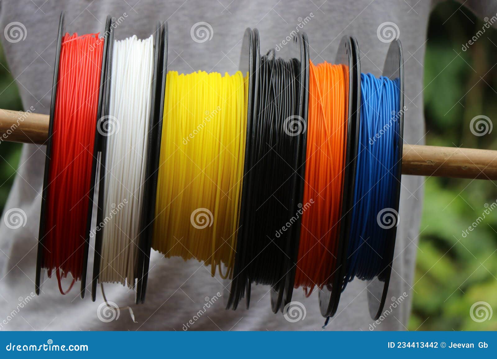 Spool of Different Colored Polylactic Acid or PLA Filaments Used for 3D ...
