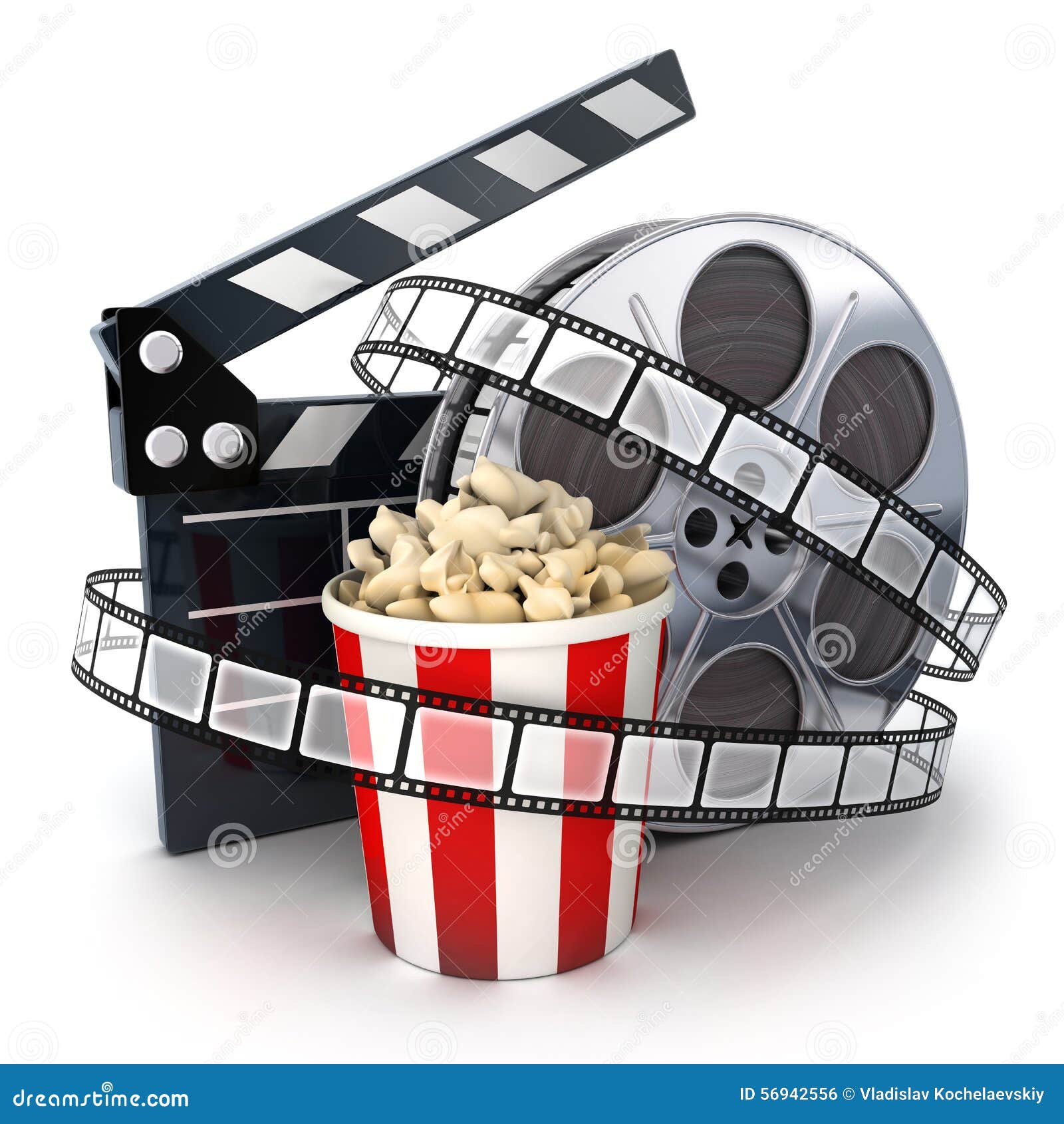 Spool and film stock illustration. Illustration of movie - 56942556