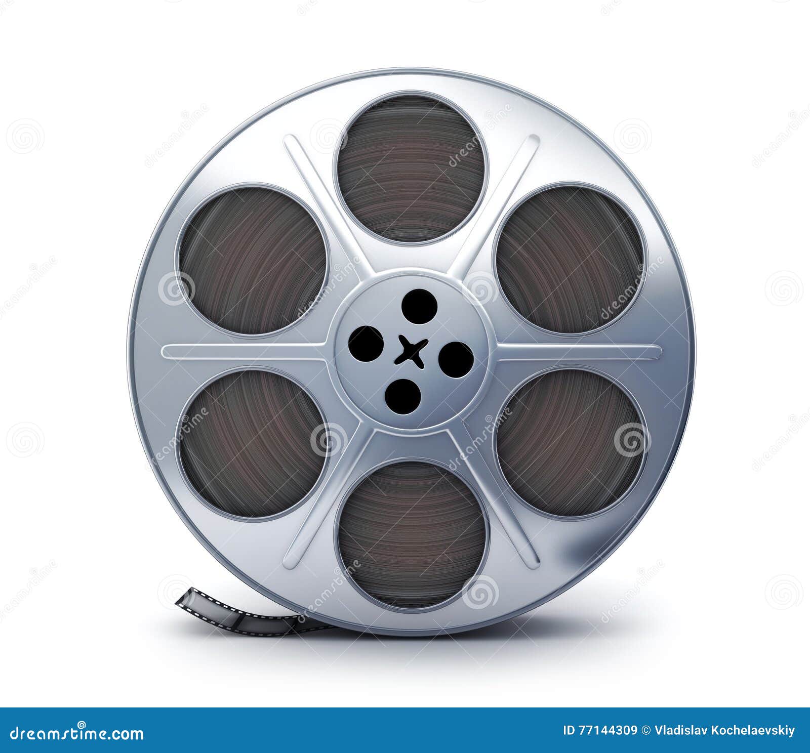 Spool and film stock illustration. Illustration of video - 77144309