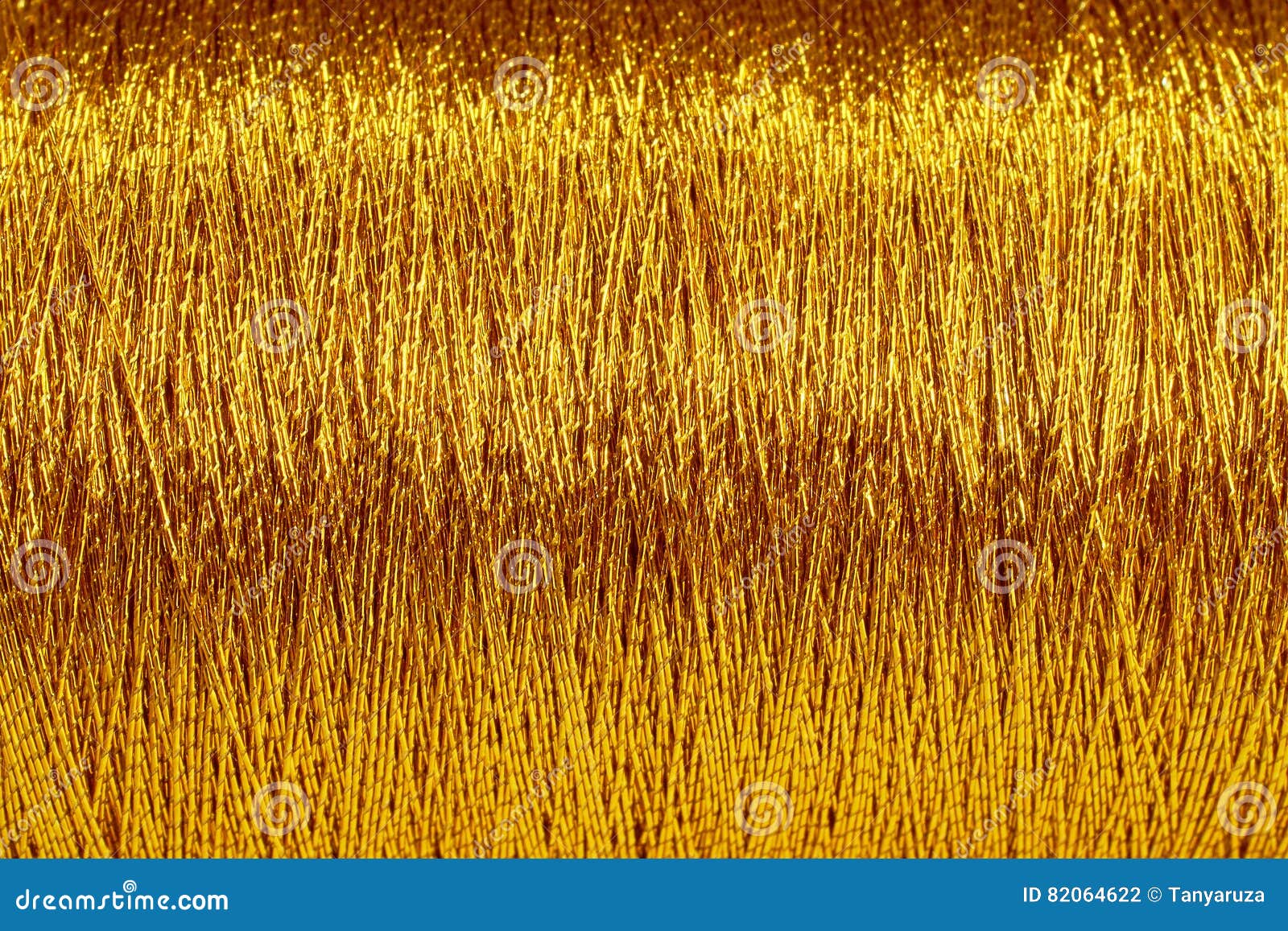 The Spool of Gold Thread Closeup Stock Photo - Image of luxury ...