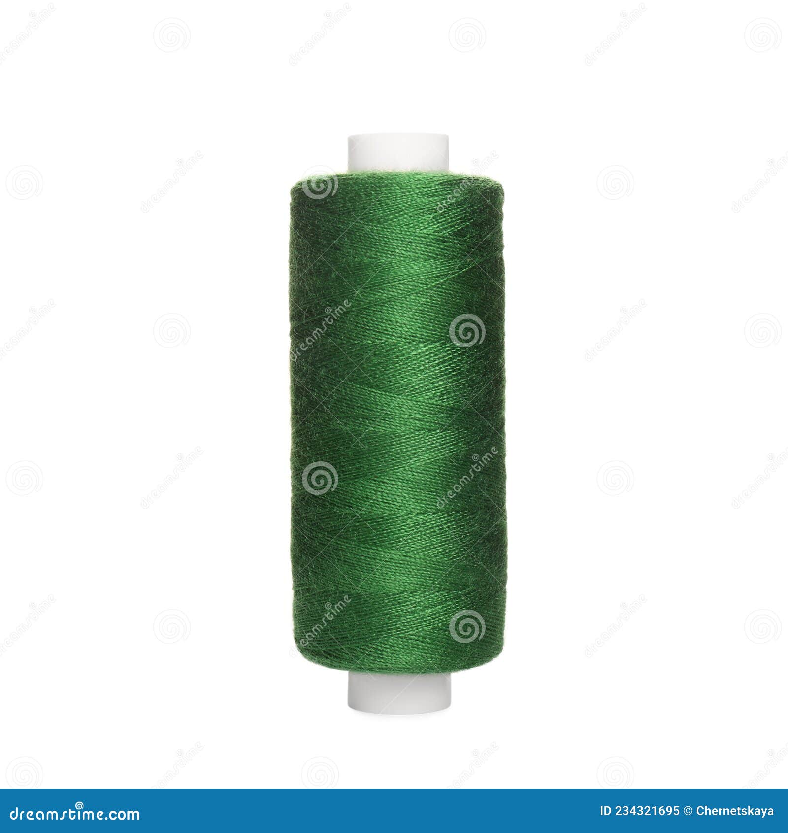 Spool of Green Sewing Thread Isolated on White Stock Image - Image of ...