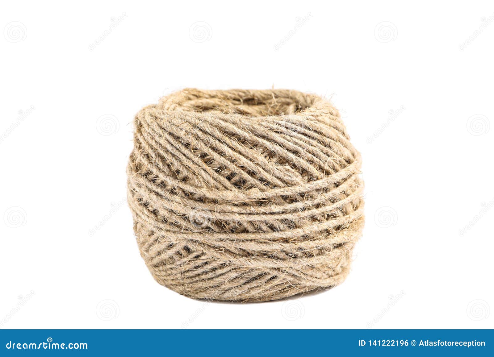 Spool of Hemp Rope Isolated Stock Photo - Image of hasp, brown: 141222196