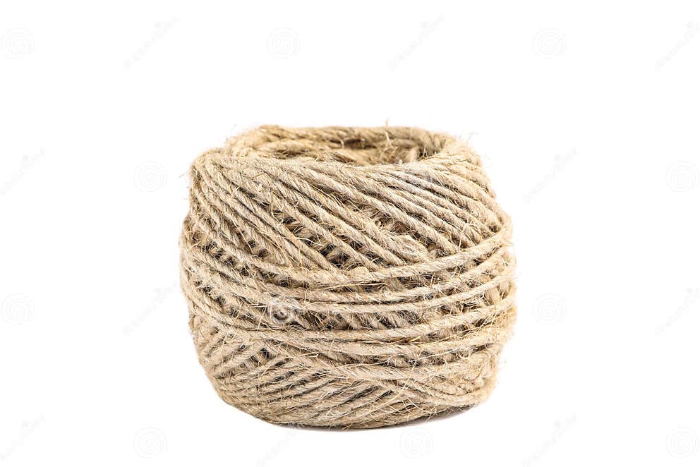 Spool of Hemp Rope Isolated Stock Photo - Image of hasp, brown: 141222196