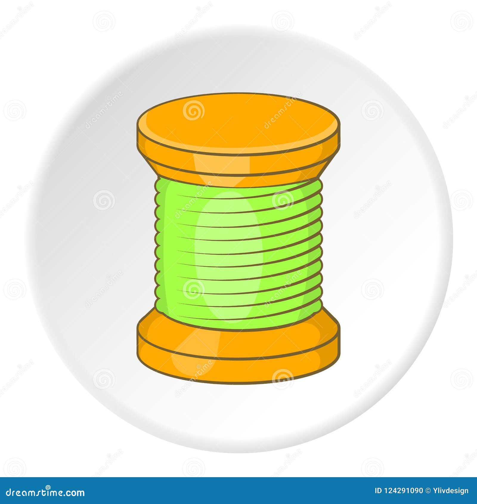 Spool icon, flat style stock illustration. Illustration of material ...