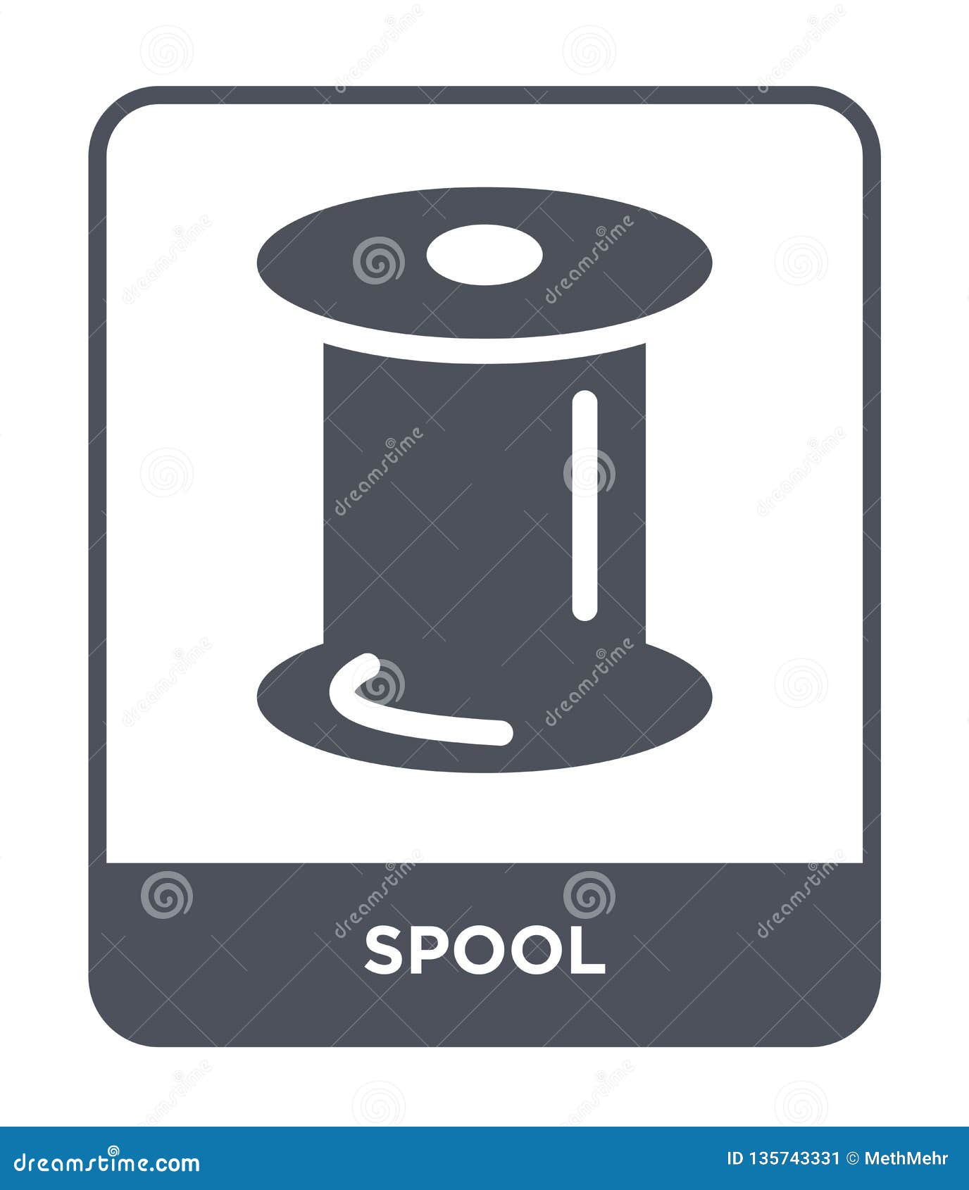 Spool Icon in Trendy Design Style. Spool Icon Isolated on White ...