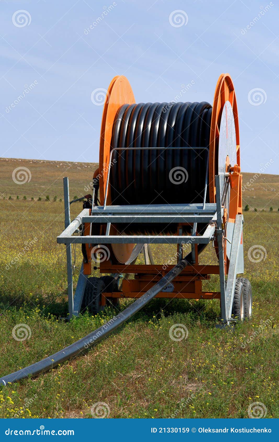 Spool of Irrigation Pipe stock image. Image of plumbing - 21330159