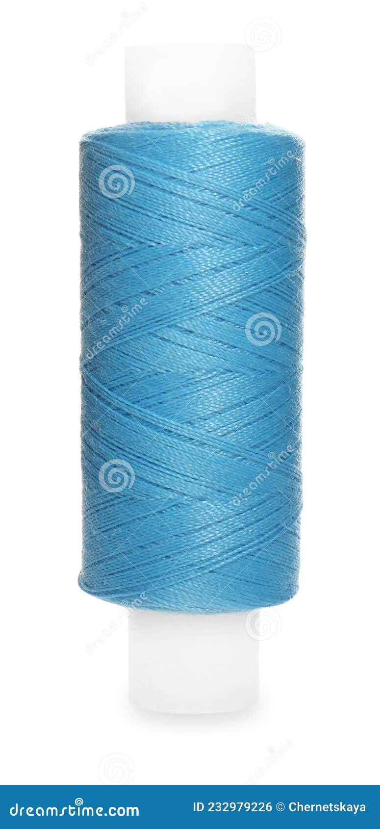 Spool of Light Blue Sewing Thread Isolated on White Stock Photo - Image ...