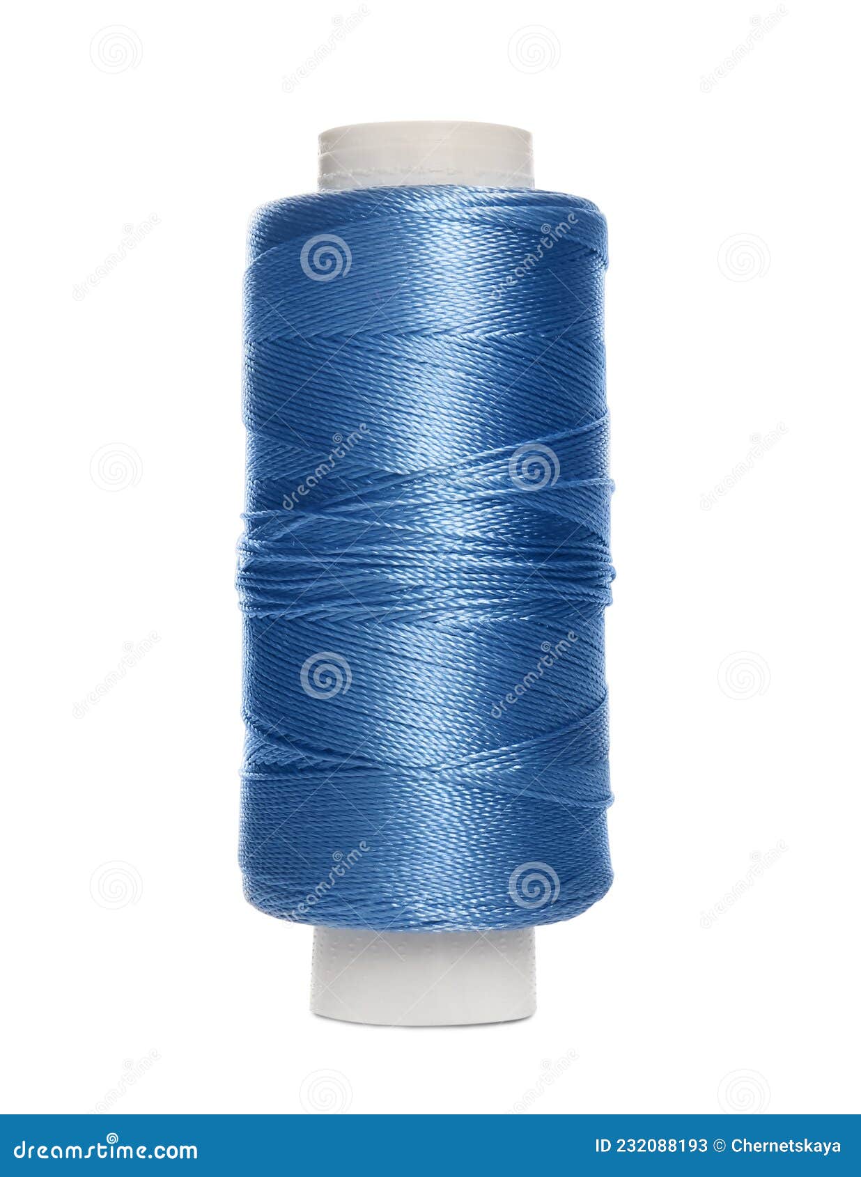 Spool of Light Blue Sewing Thread Isolated on White Stock Image - Image ...