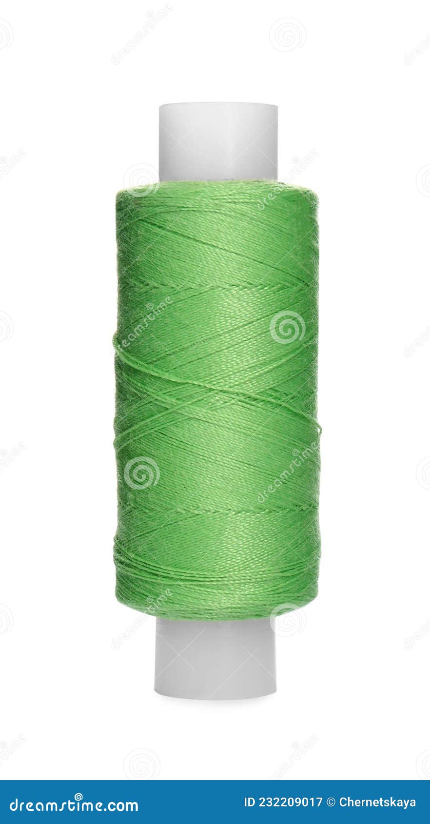 Spool of Light Green Sewing Thread Isolated on White Stock Image ...